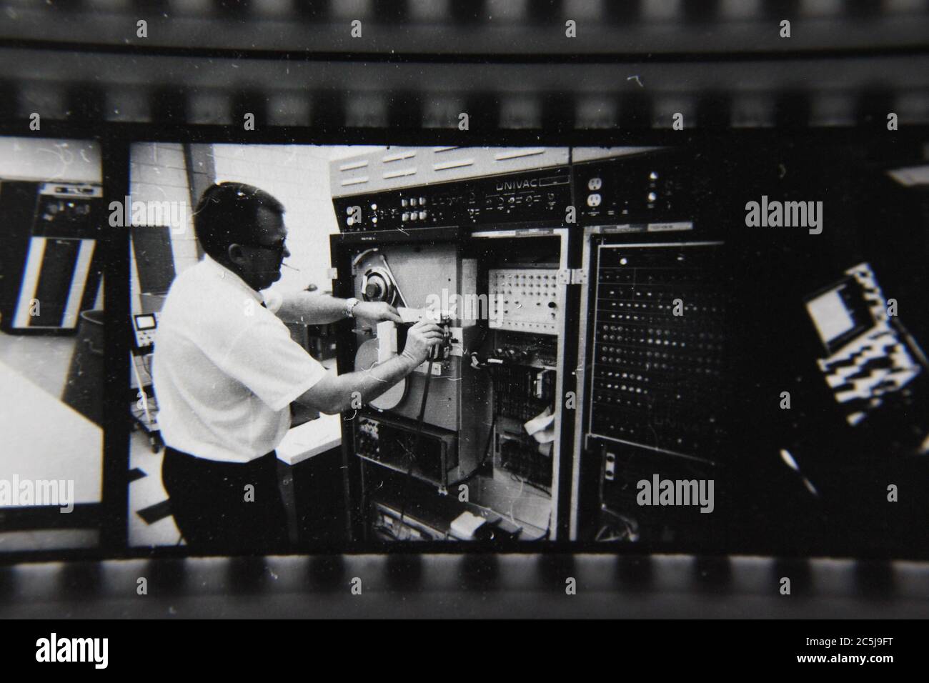 Fine 70s vintage contact print black and white photography of a man ...