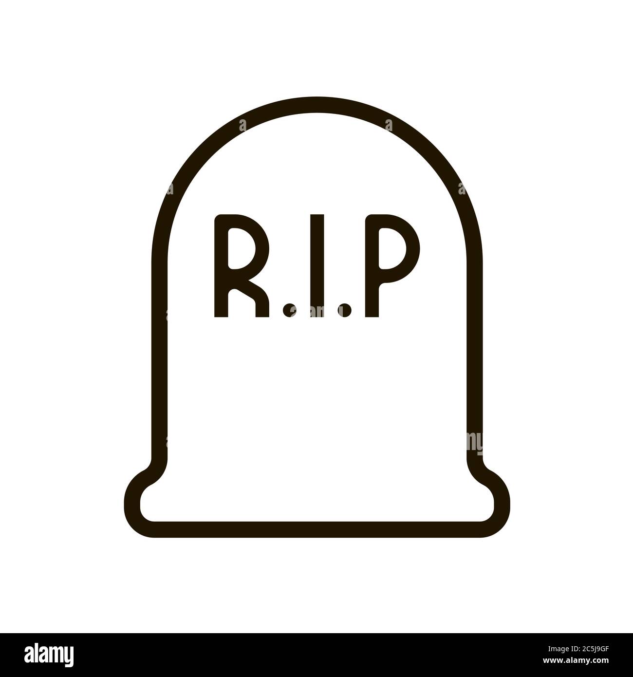 Tombstone rip icon in trendy flat style isolated on white background ...