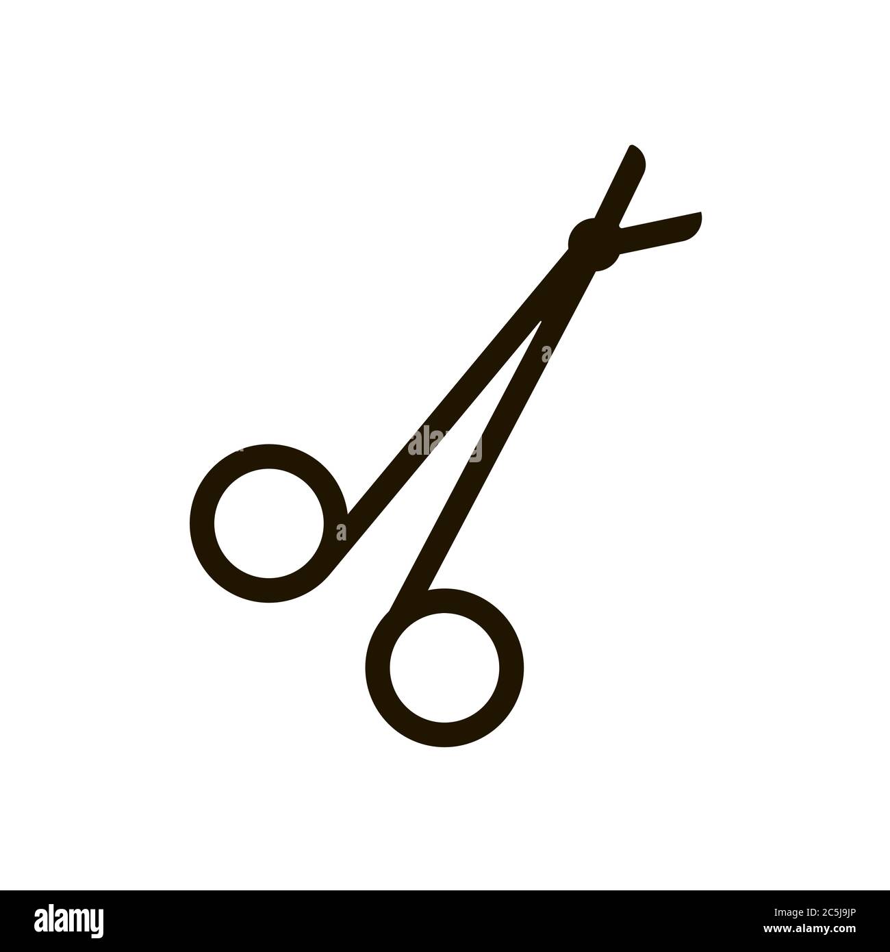 Medical scissors icon in trendy flat style isolated on white background ...