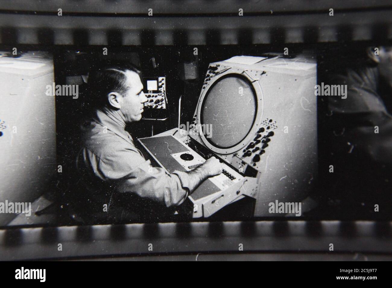 Fine 70s vintage contact print black and white photography of an ...