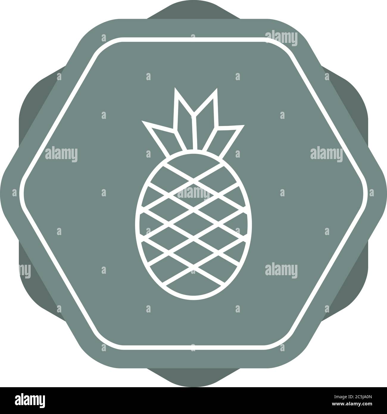 Unique Pineapple Vector Line Icon Stock Vector Image & Art - Alamy