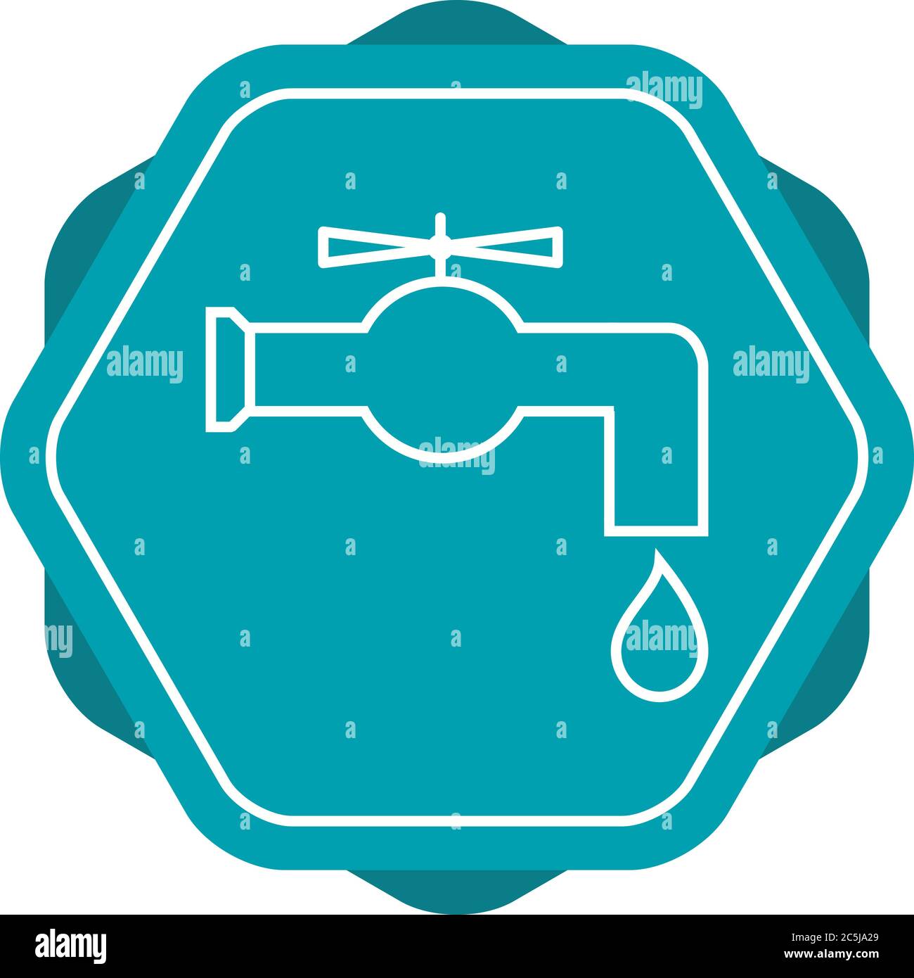 Unique Water Tap Vector Line Icon Stock Vector Image & Art - Alamy