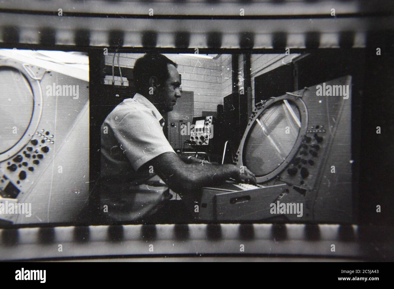 Fine 70s vintage contact print black and white photography of an ...