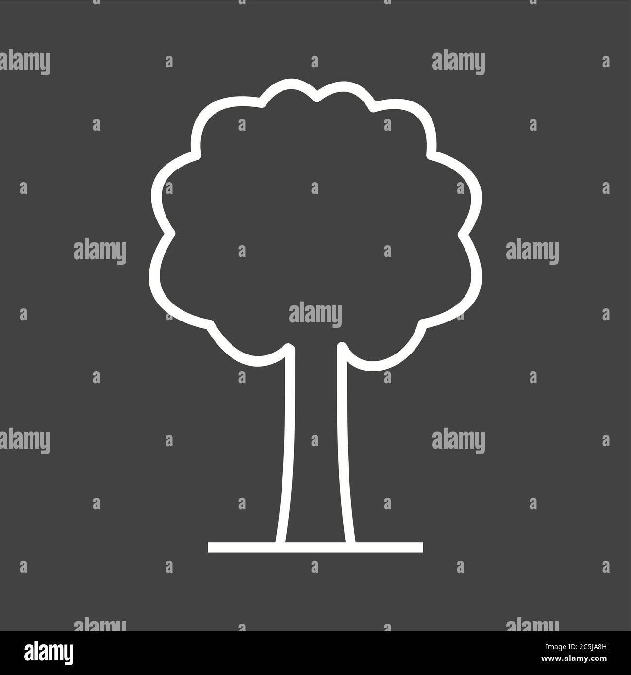 Unique Tree Vector Line Icon Stock Vector Image & Art - Alamy