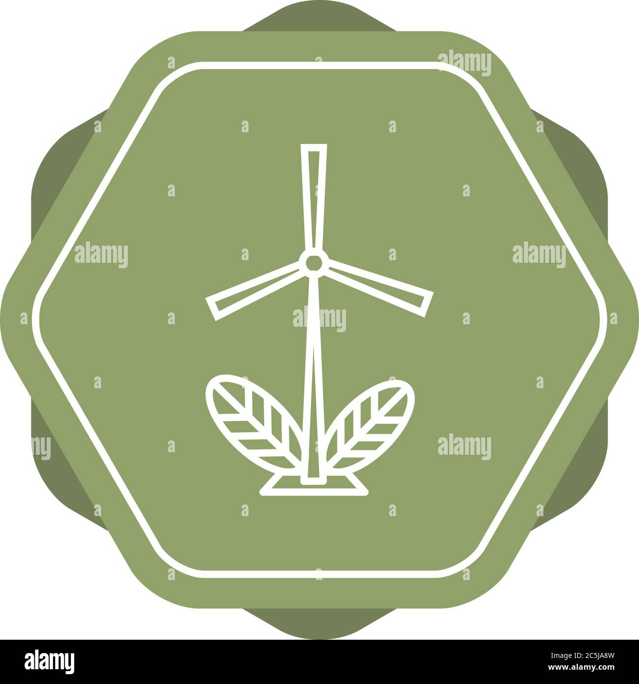 Unique Green Energy Vector Line Icon Stock Vector Image & Art - Alamy