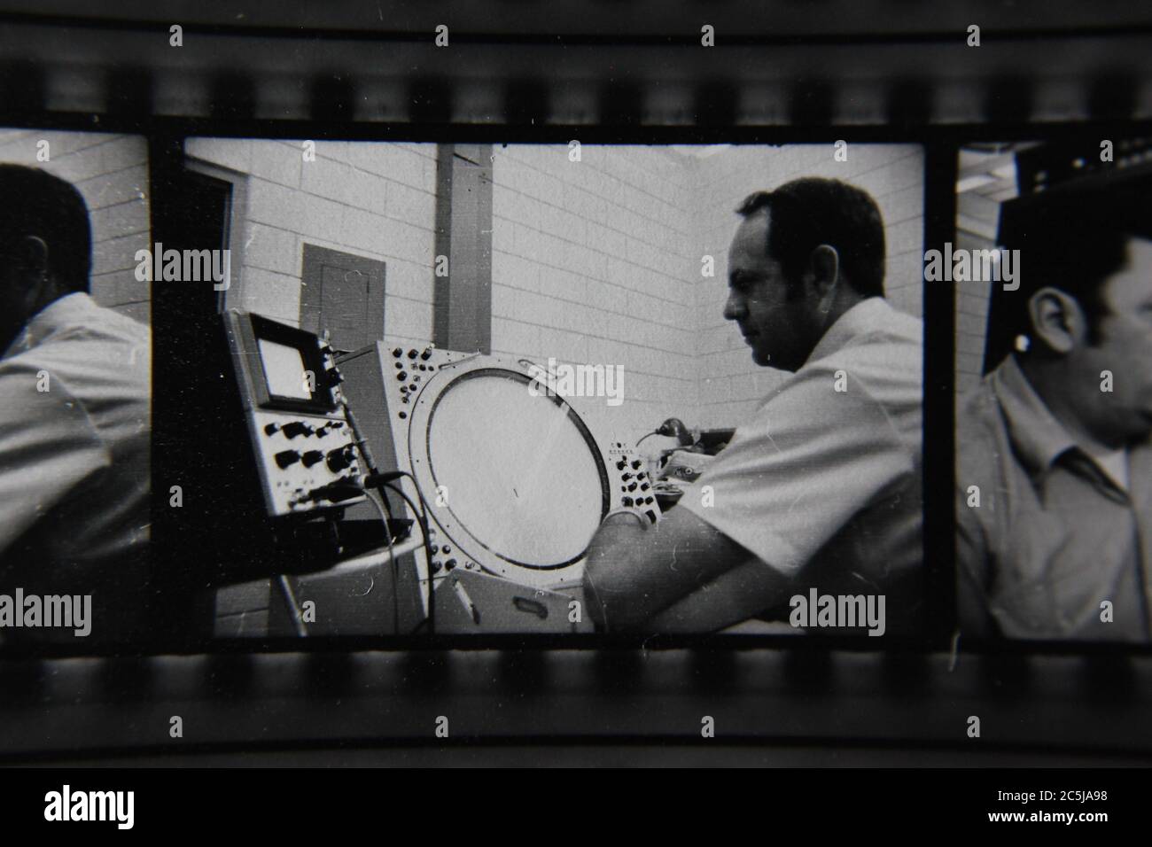 Fine 70s vintage contact print black and white photography of an ...