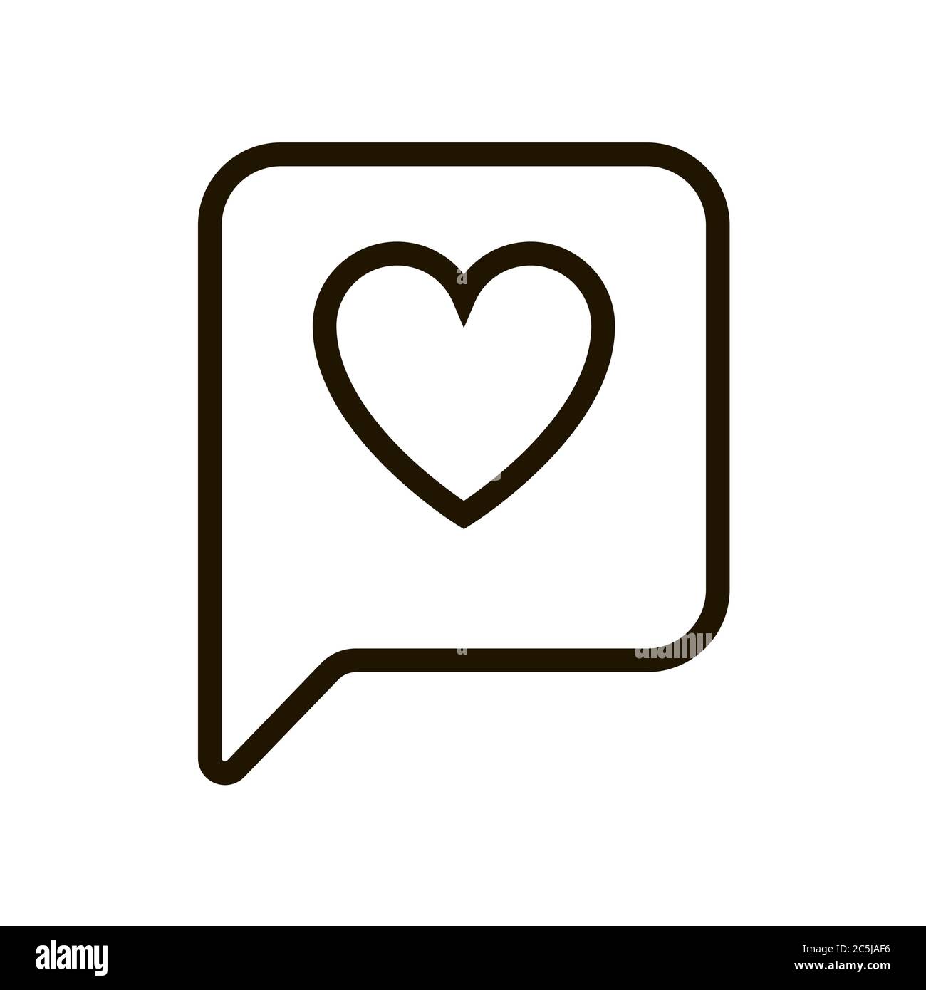 Chat heart icon on white background. EPS 10. Vector illustration Stock ...