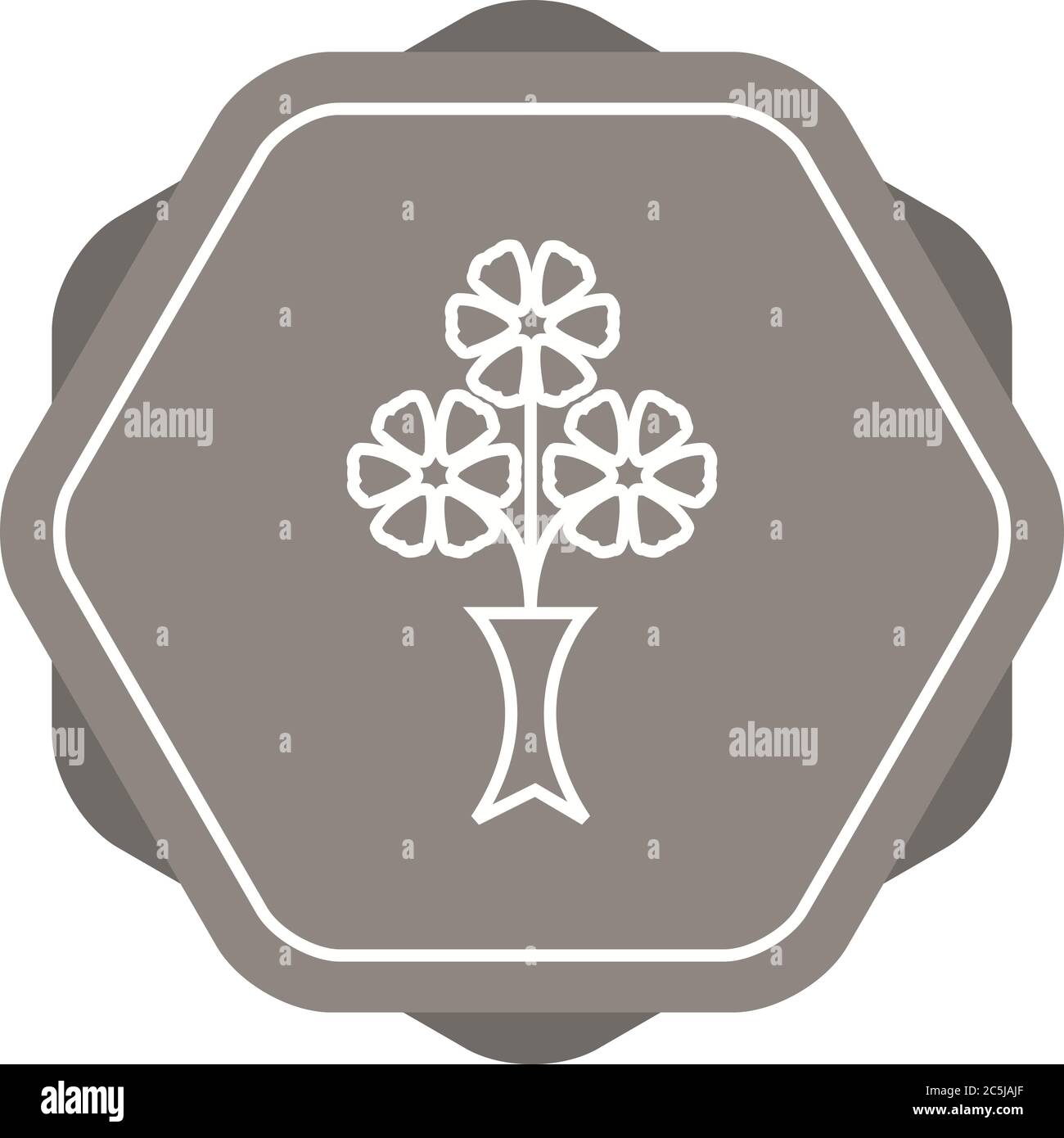 Unique Flower Bunch Vector Line Icon Stock Vector Image & Art - Alamy