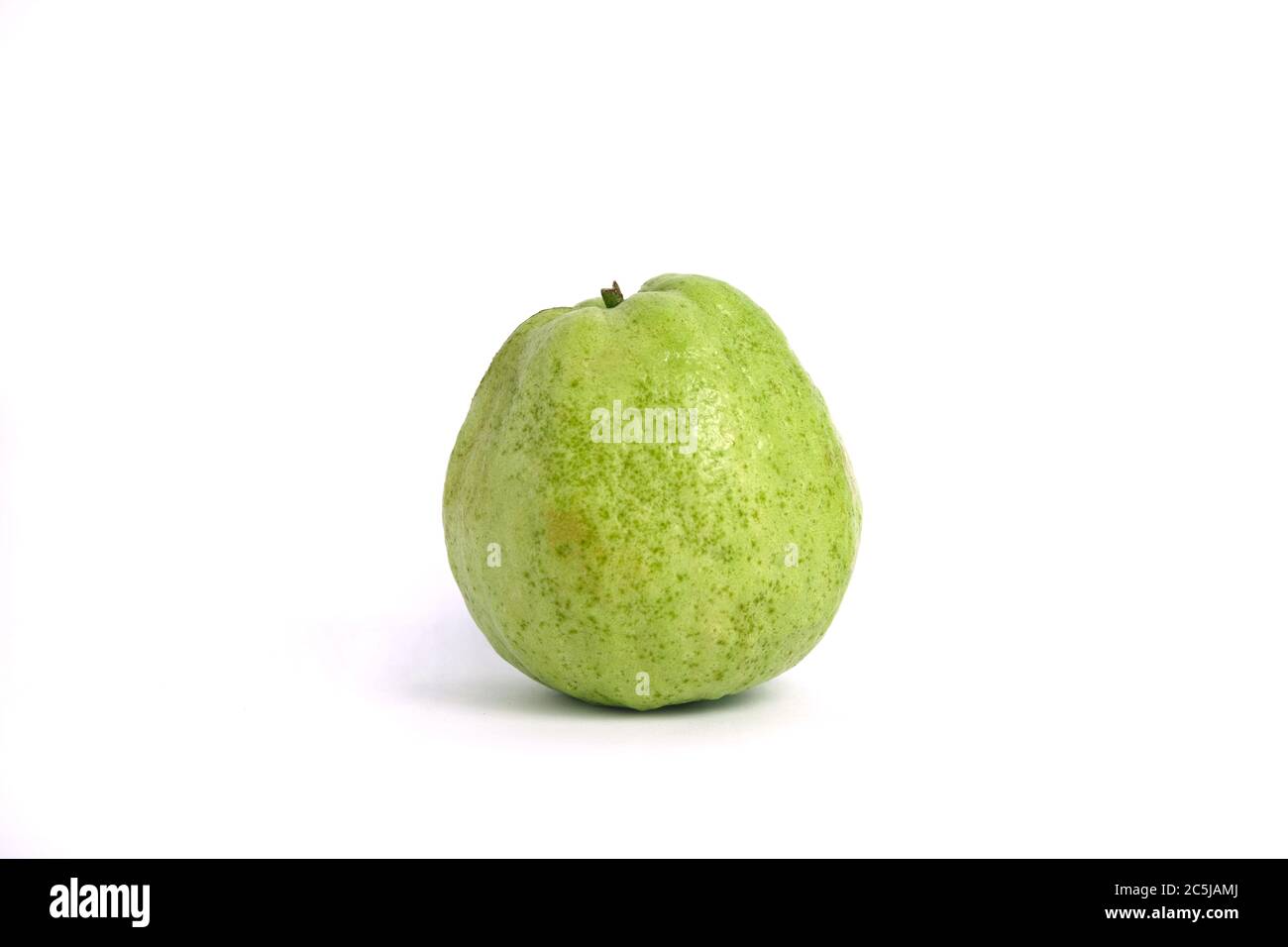 One green crystal guava fruit isolated on white background Stock Photo ...