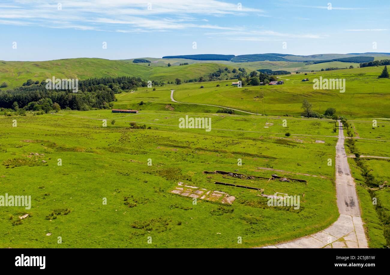 Aerial view of Stobs Camp, a former military and internment camp ...