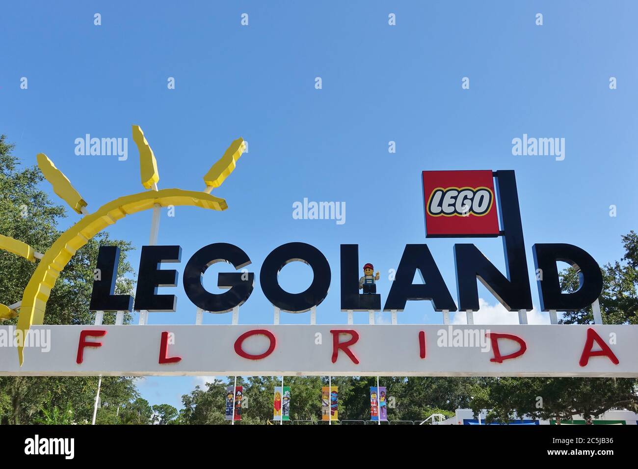 ORLANDO, FL -20 JUN 2020- View of the Legoland Florida Resort theme ...