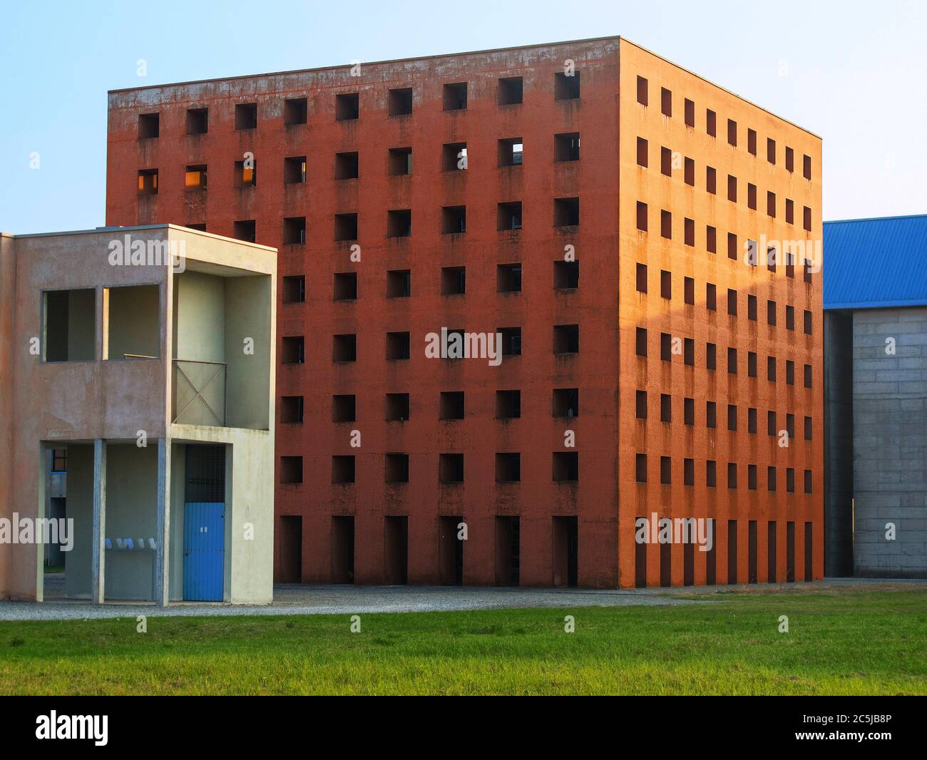 Aldo Rossi achitect modern cemetery, Modena, Italy Stock Photo - Alamy