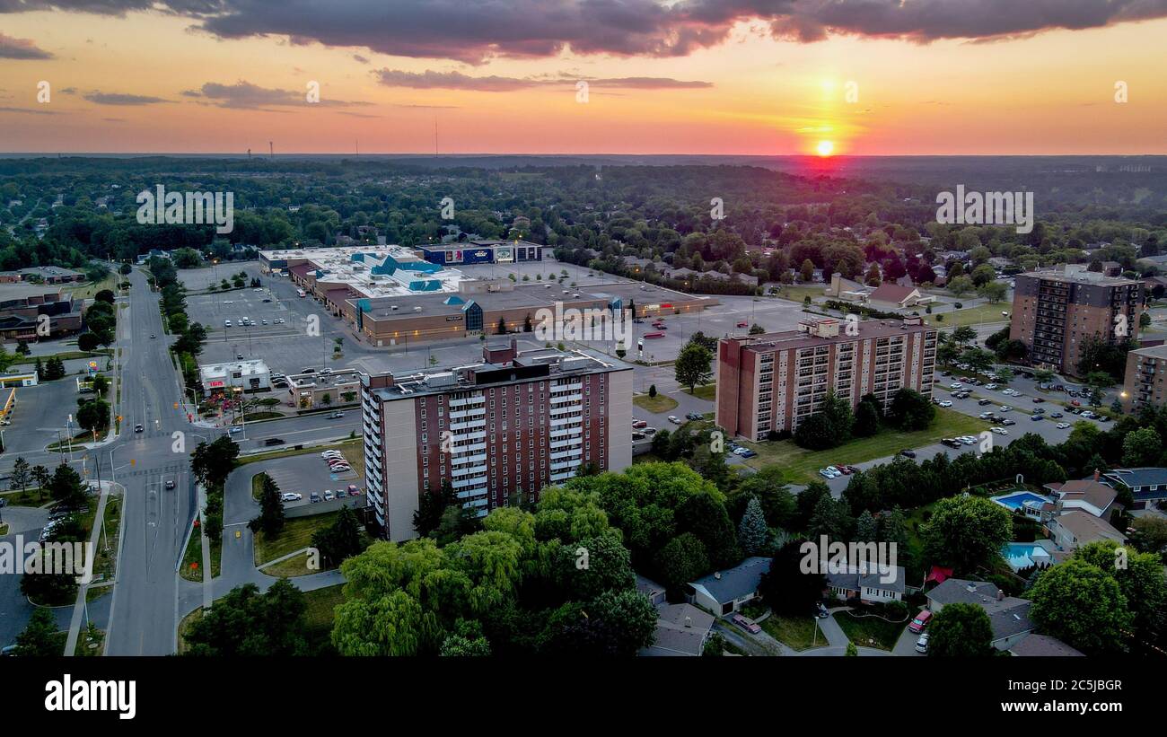 Westmount Mall London Ontario Aerial - Empty during Coronavirus ...