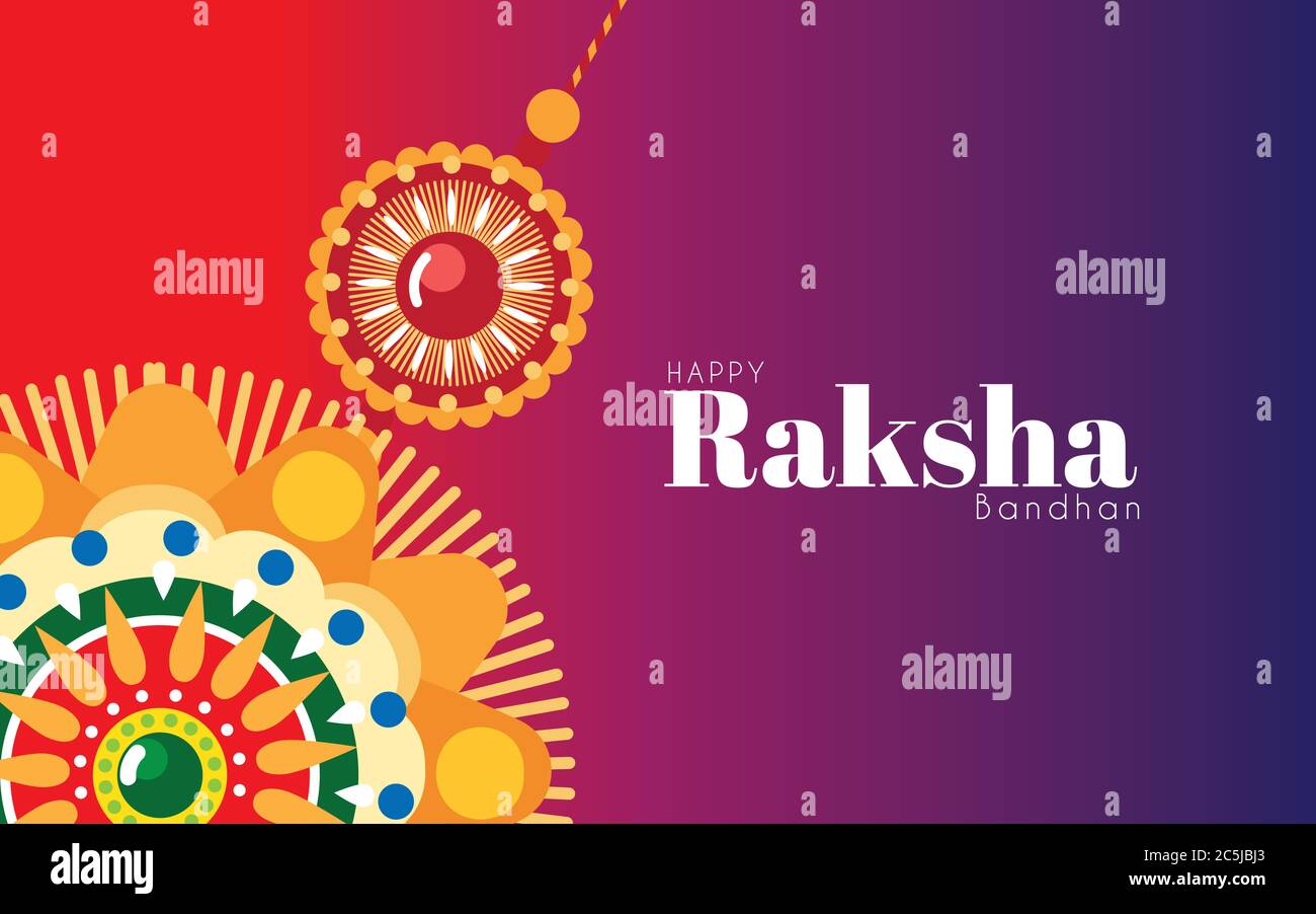 rakhi festival gifts card beautiful raksha vector illustration desing ...
