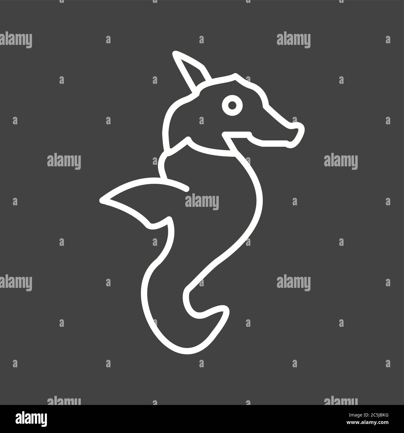 Unique Seahorse Vector Line Icon Stock Vector Image & Art - Alamy