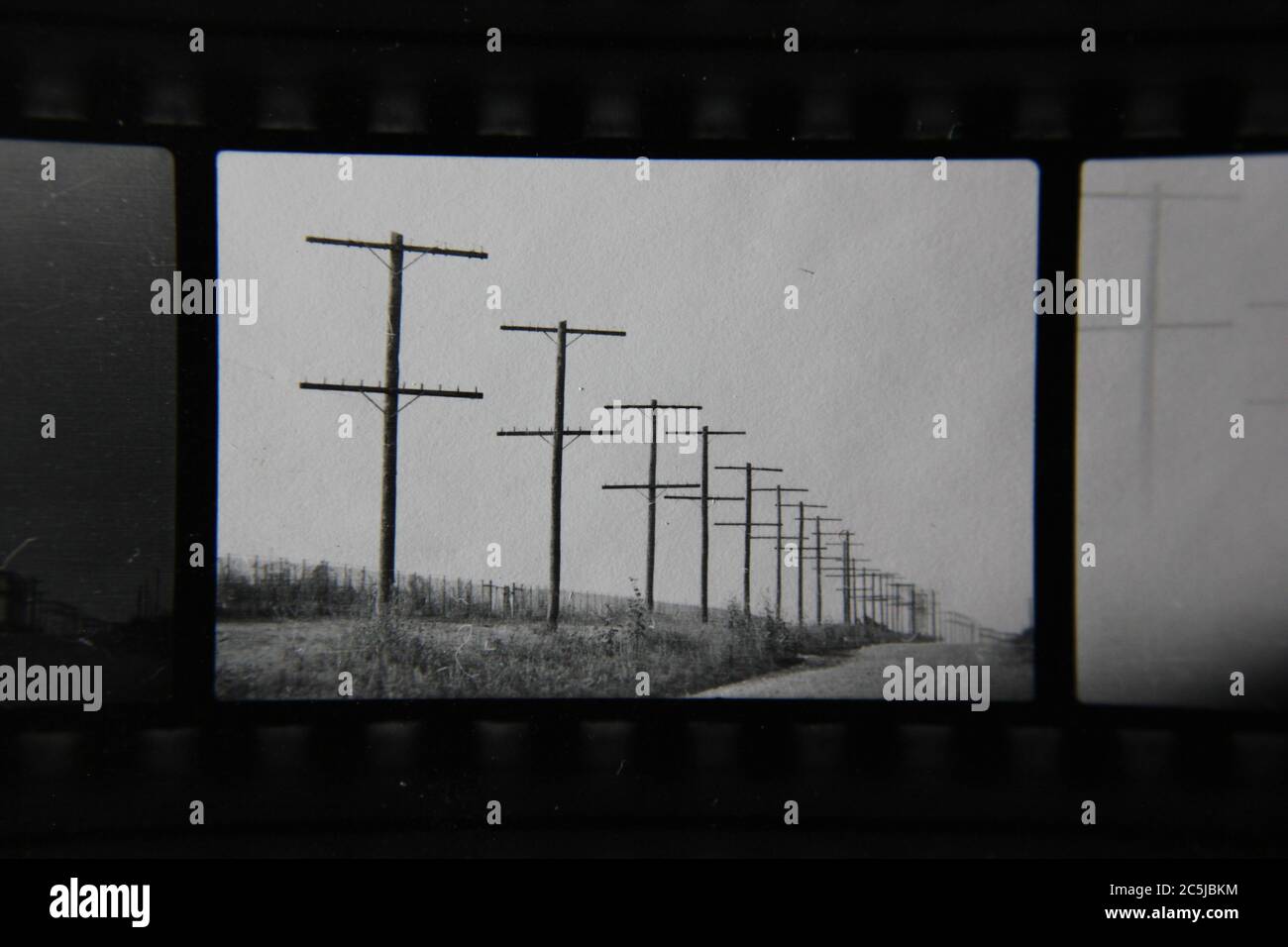 Fine 70s vintage contact print black and white photography of telephone ...