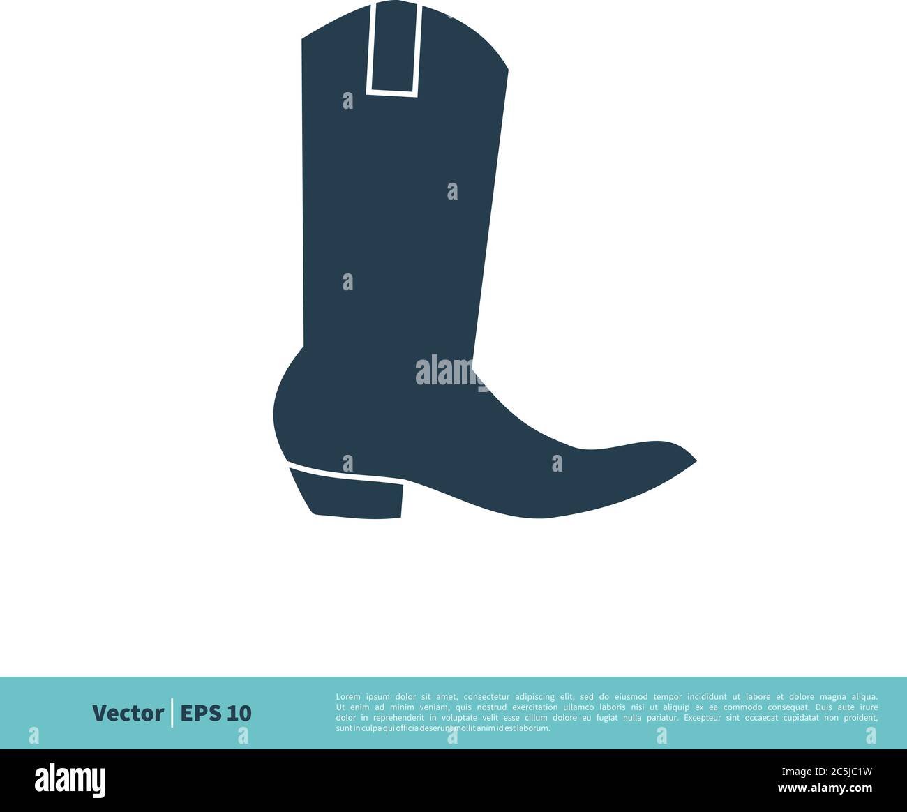 Cowboy Boot Icon Vector Logo Template Illustration Design. Vector EPS ...