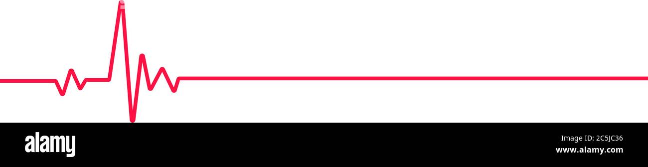 Red heartbeat line icon. on flat style on white background vector eps ...