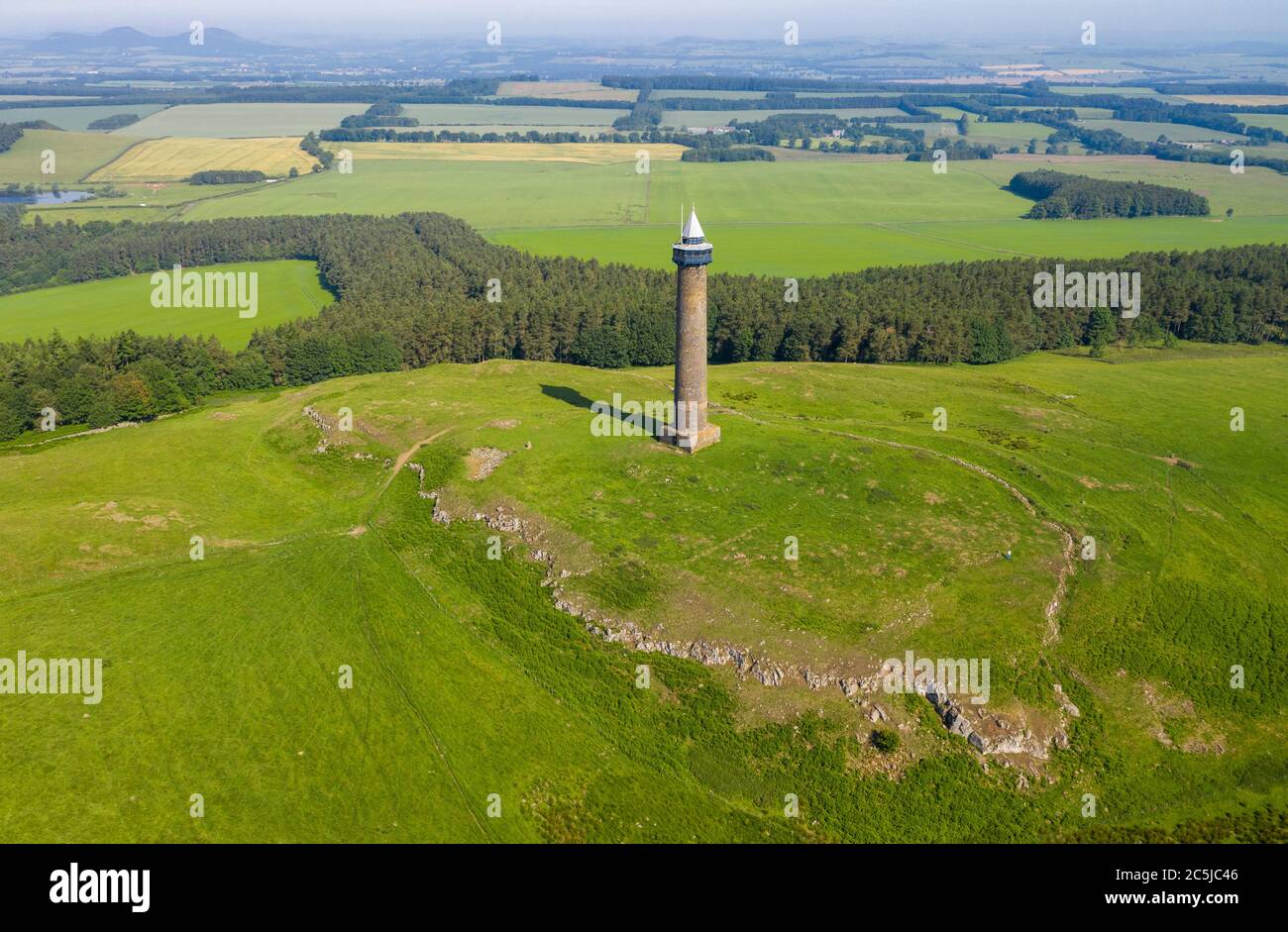 The Waterloo monument Peniel Heugh in the Scottish Borders is a 150 ...