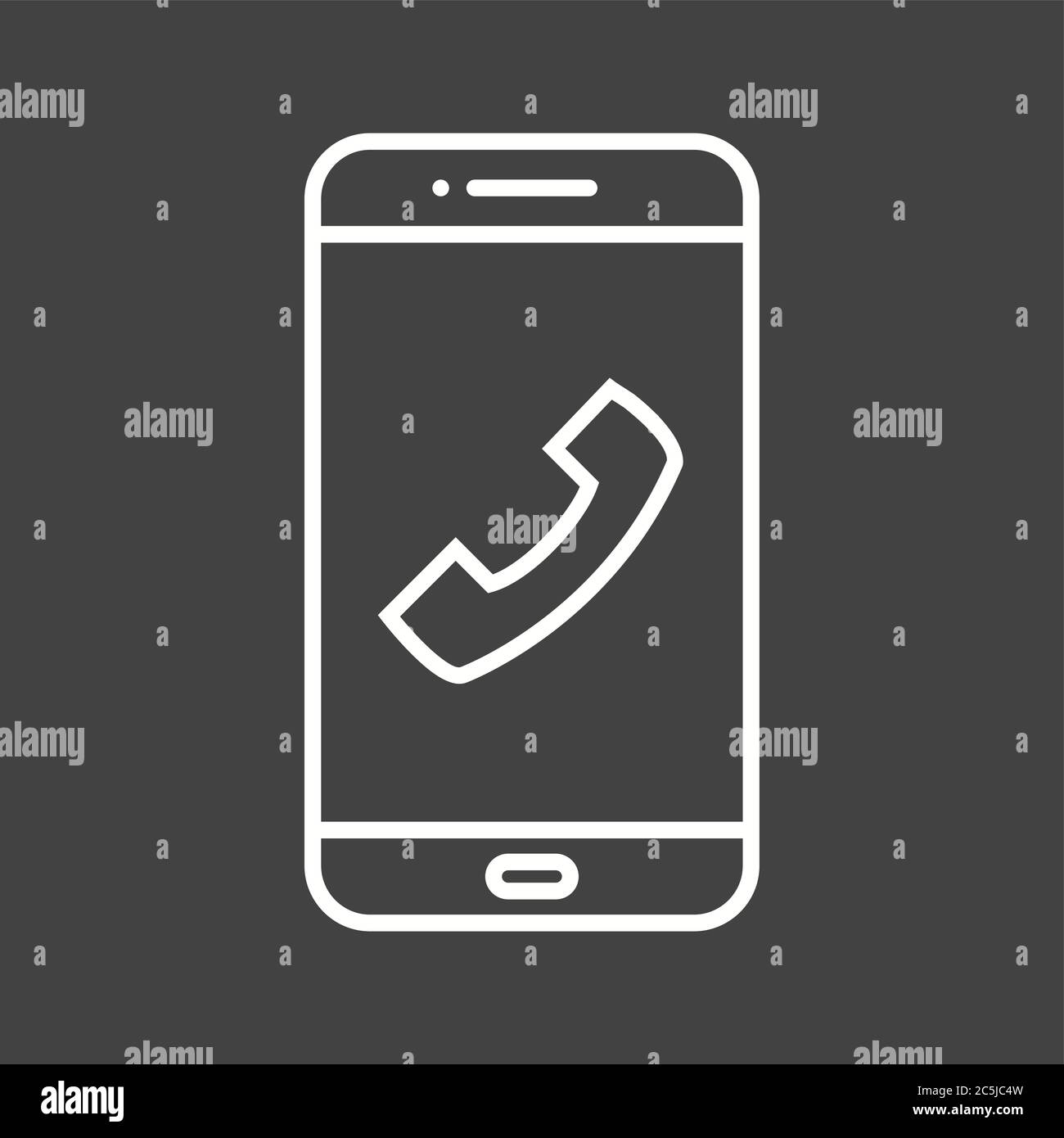 Unique Dial Call Vector Line Icon Stock Vector Image & Art - Alamy