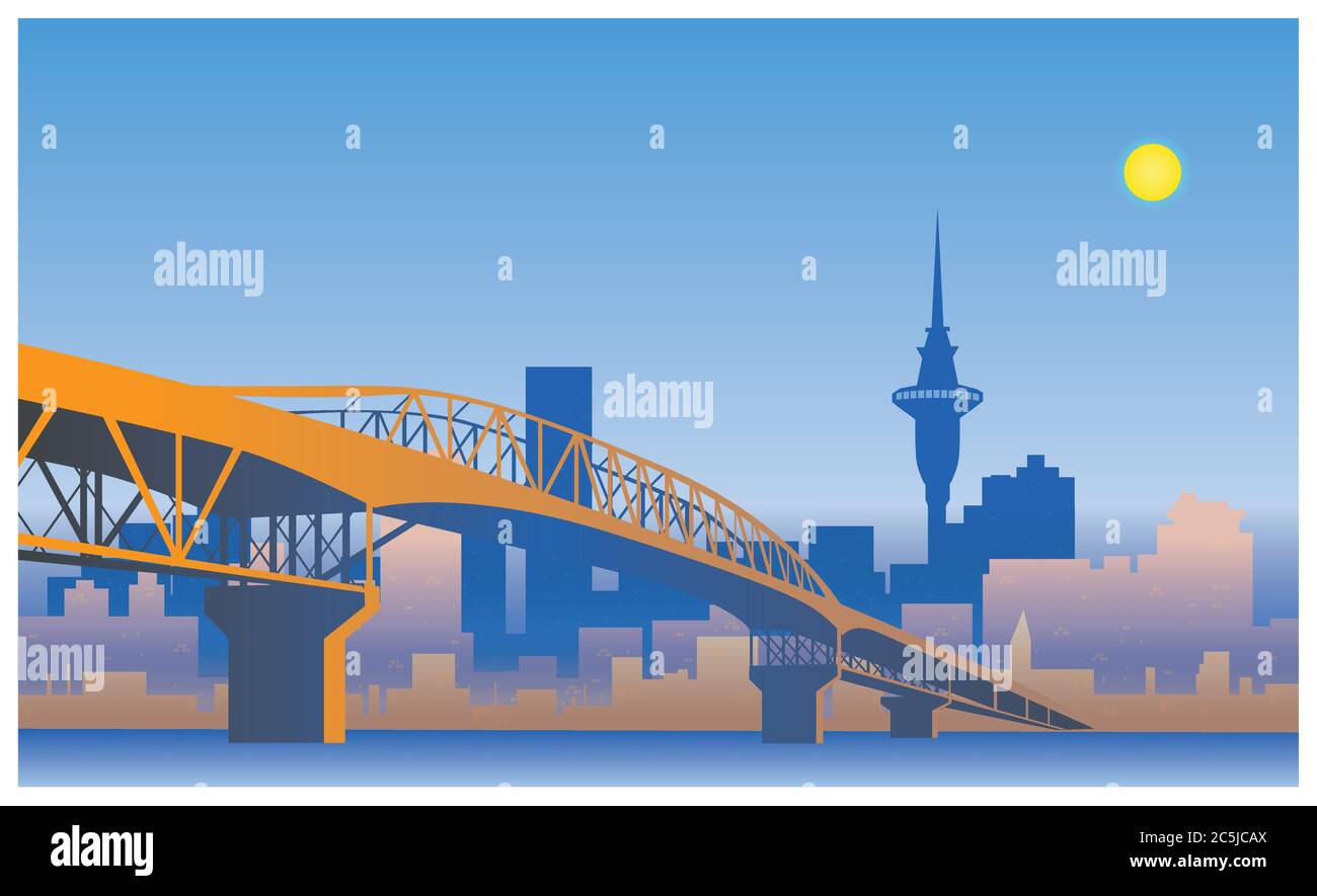 Downtown auckland Stock Vector Images - Alamy