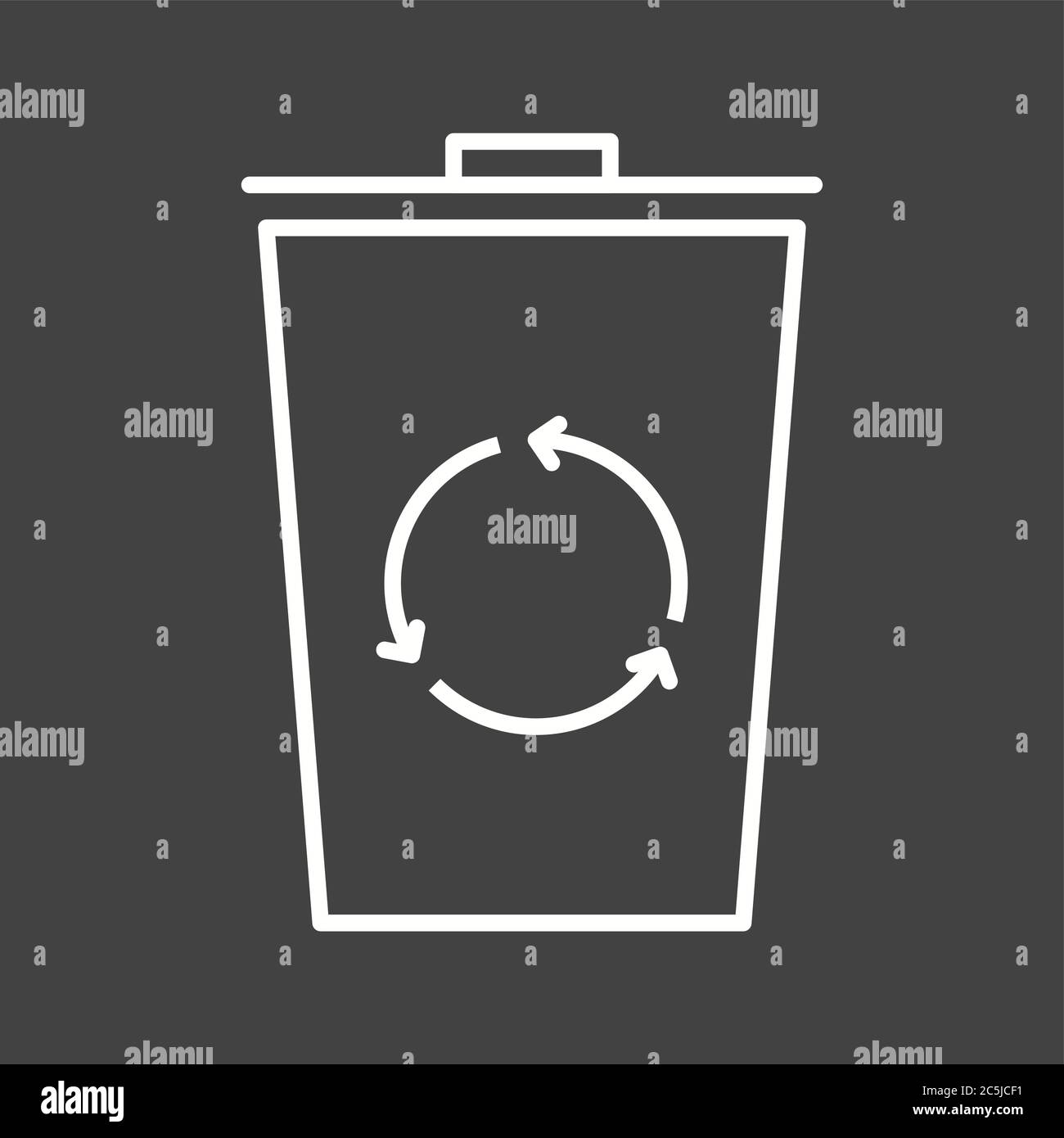 Unique Recycle Bin Vector Line Icon Stock Vector Image & Art - Alamy