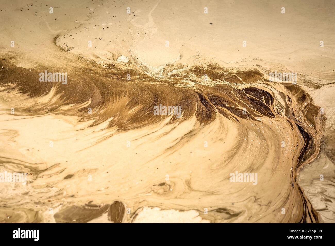 Boiling mud pool in the Gurjaani sulphur springs near Axtala park ...