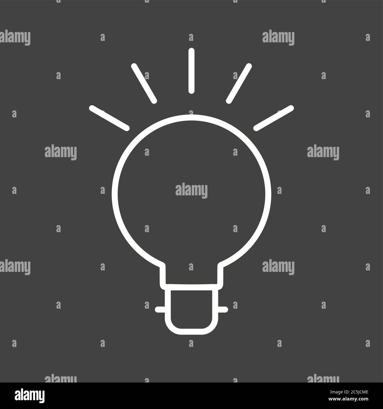 Unique Bulb Vector Line Icon Stock Vector Image & Art - Alamy