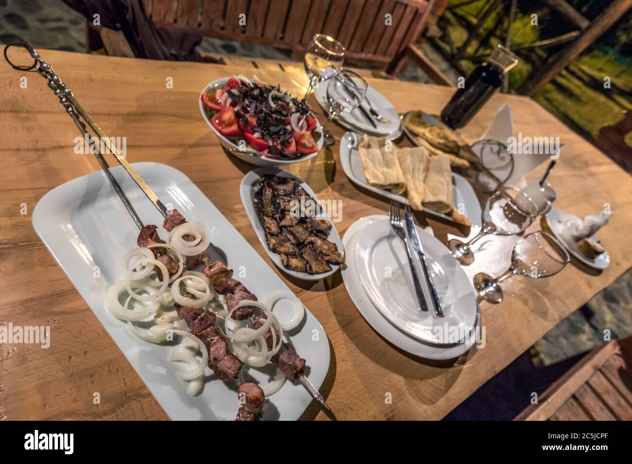 Georgia national food national kitchen beef meat Stock Photo - Alamy