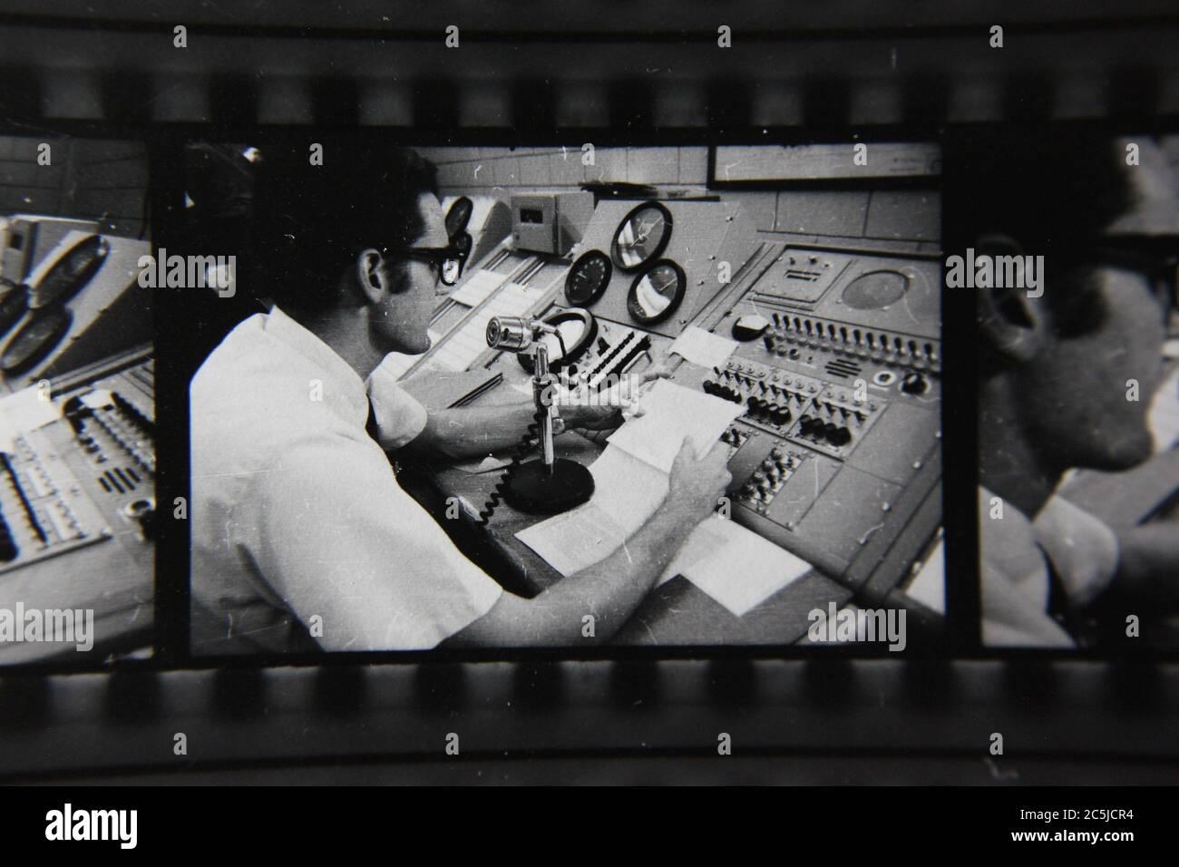 Fine 70s vintage contact print black and white photography of an ...