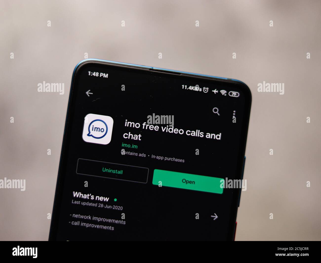 Assam, india - July 5, 2020 : Imo a free video call and chat app Stock ...