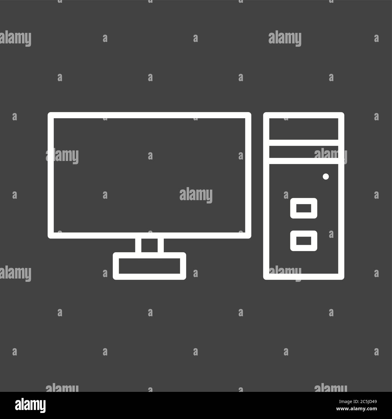 Unique Computer Vector Line Icon Stock Vector Image & Art - Alamy