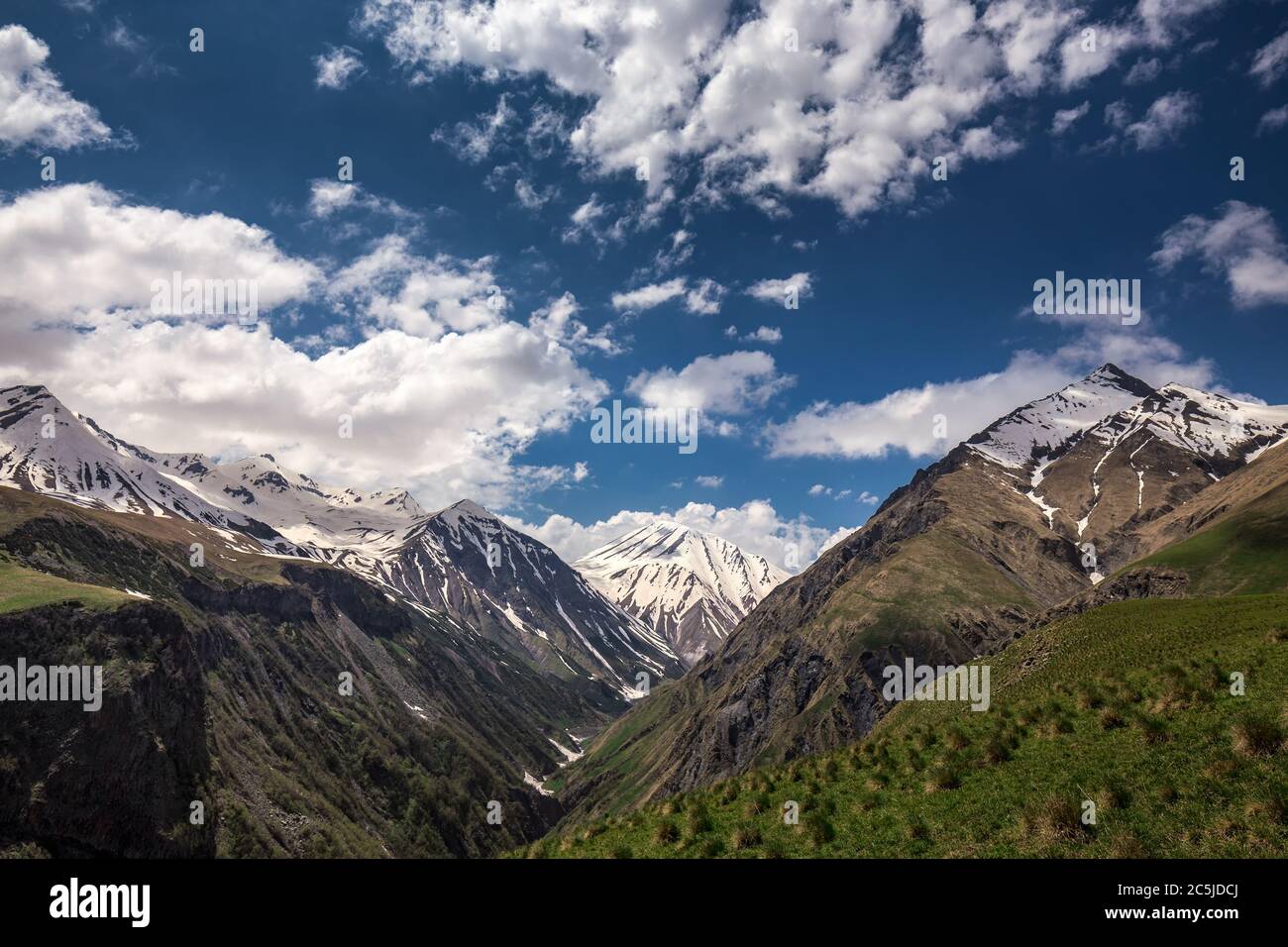 Beautiful views of Truso gorge Kazbegi district Mtskheta, Georgia Stock ...