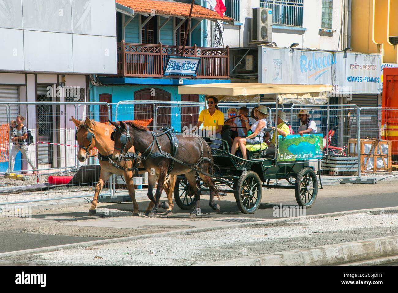 martinique,colourful buildings by the port in Martinique,Fort-de-France ...
