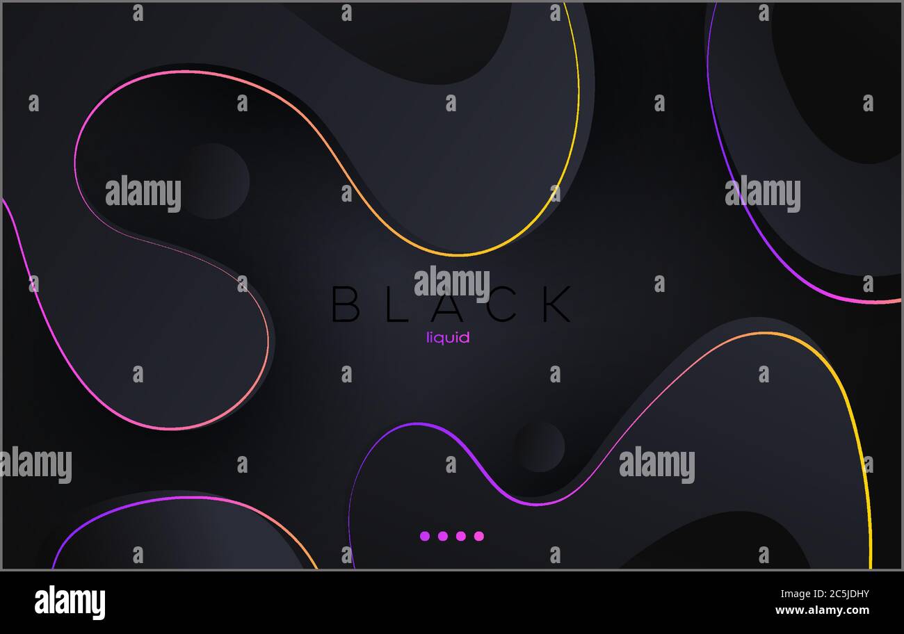 Moving black abstract background. Dynamic Effect. Vector Illustration ...
