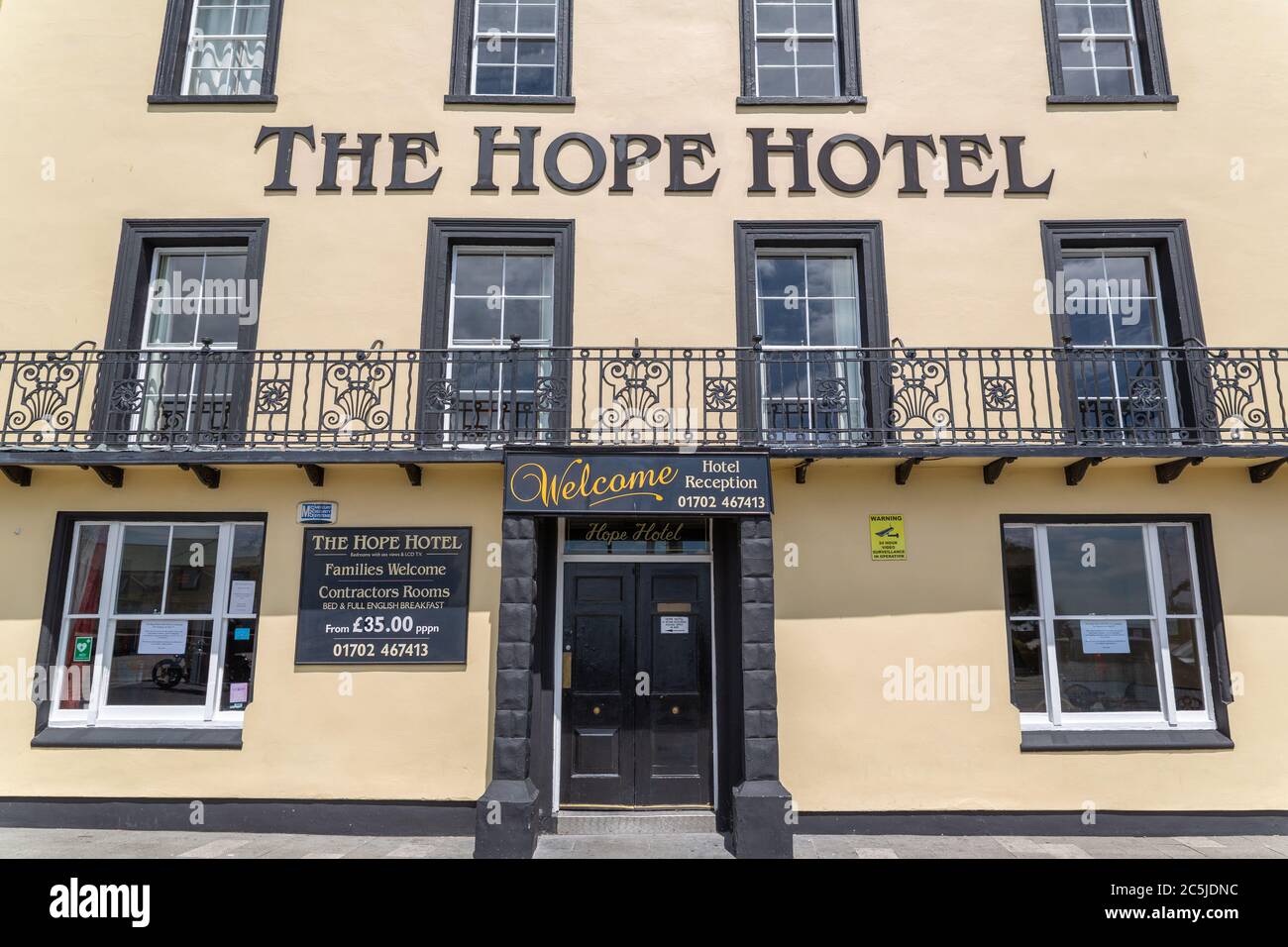 Southend-on-Sea, UK. 3rd July, 2020. The Hope Hotel on the seafront ...