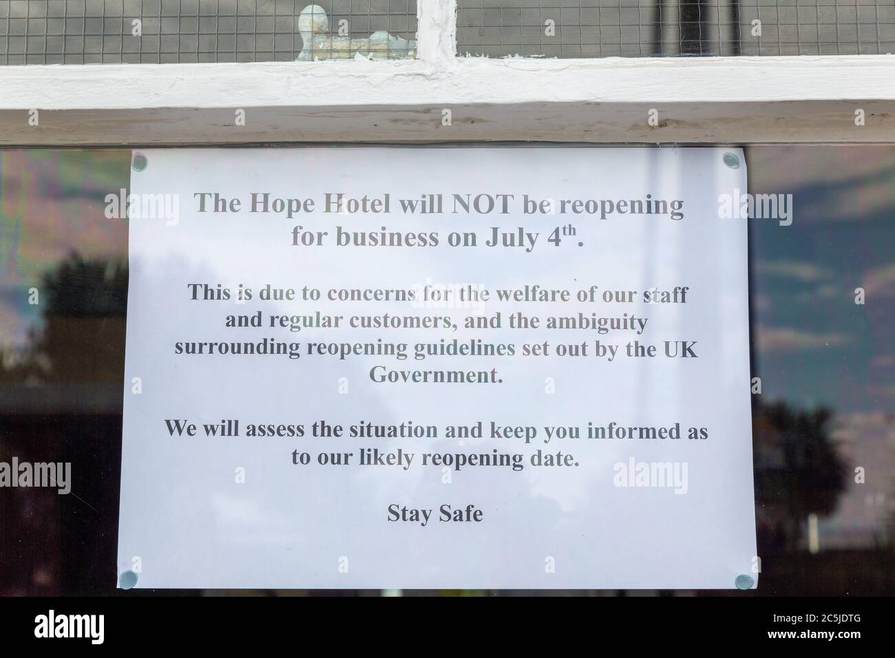 Southend-on-Sea, UK. 3rd July, 2020. The Hope Hotel on the seafront ...