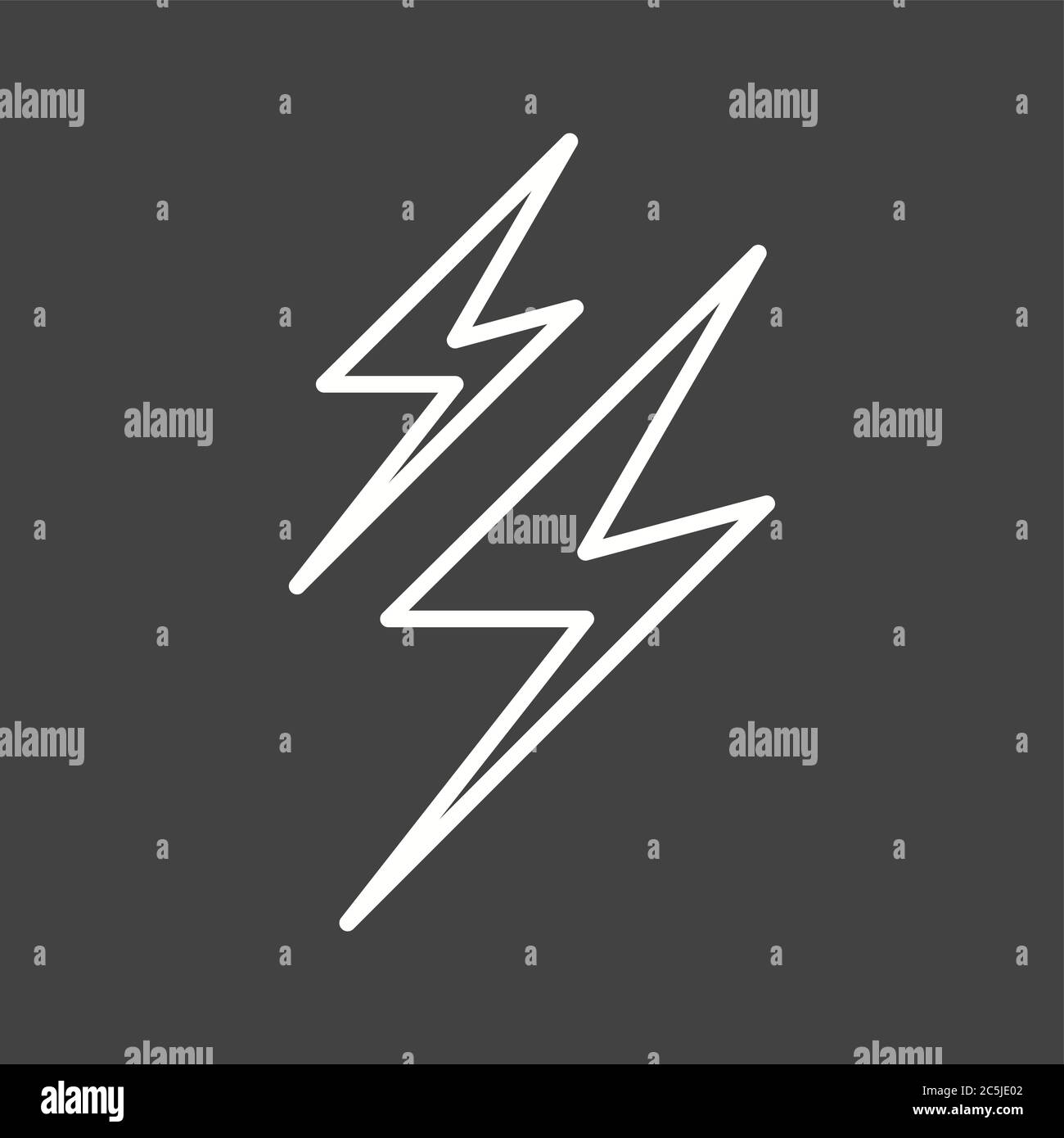 Unique Lightning Vector Line Icon Stock Vector Image & Art - Alamy