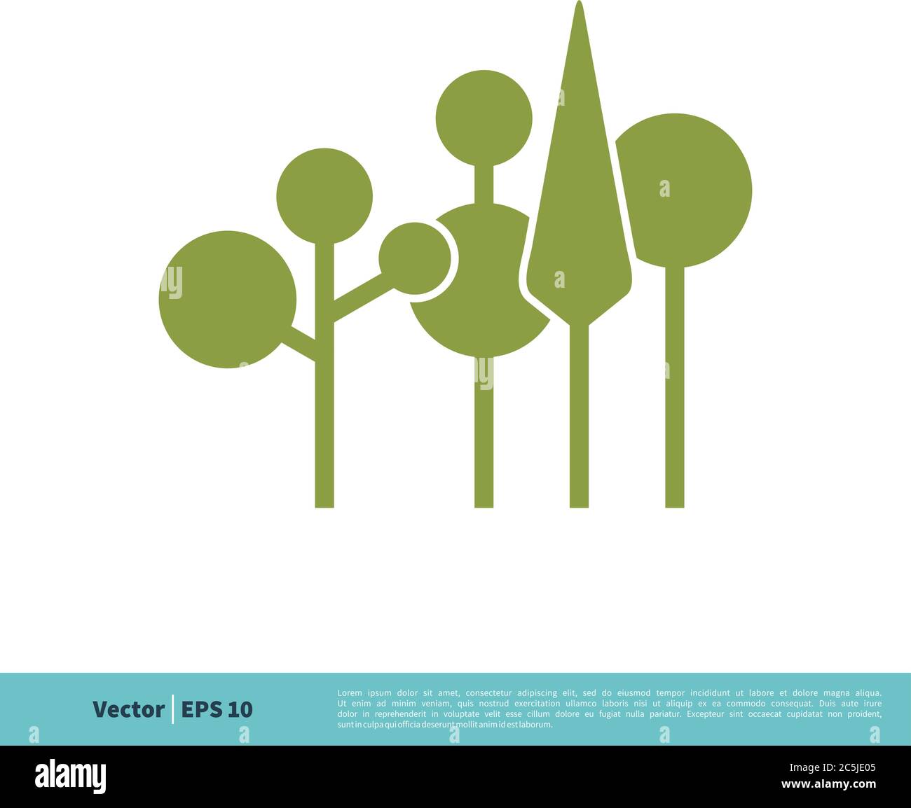 Green Tree Icon Vector Logo Template Illustration Design. Vector EPS 10 ...