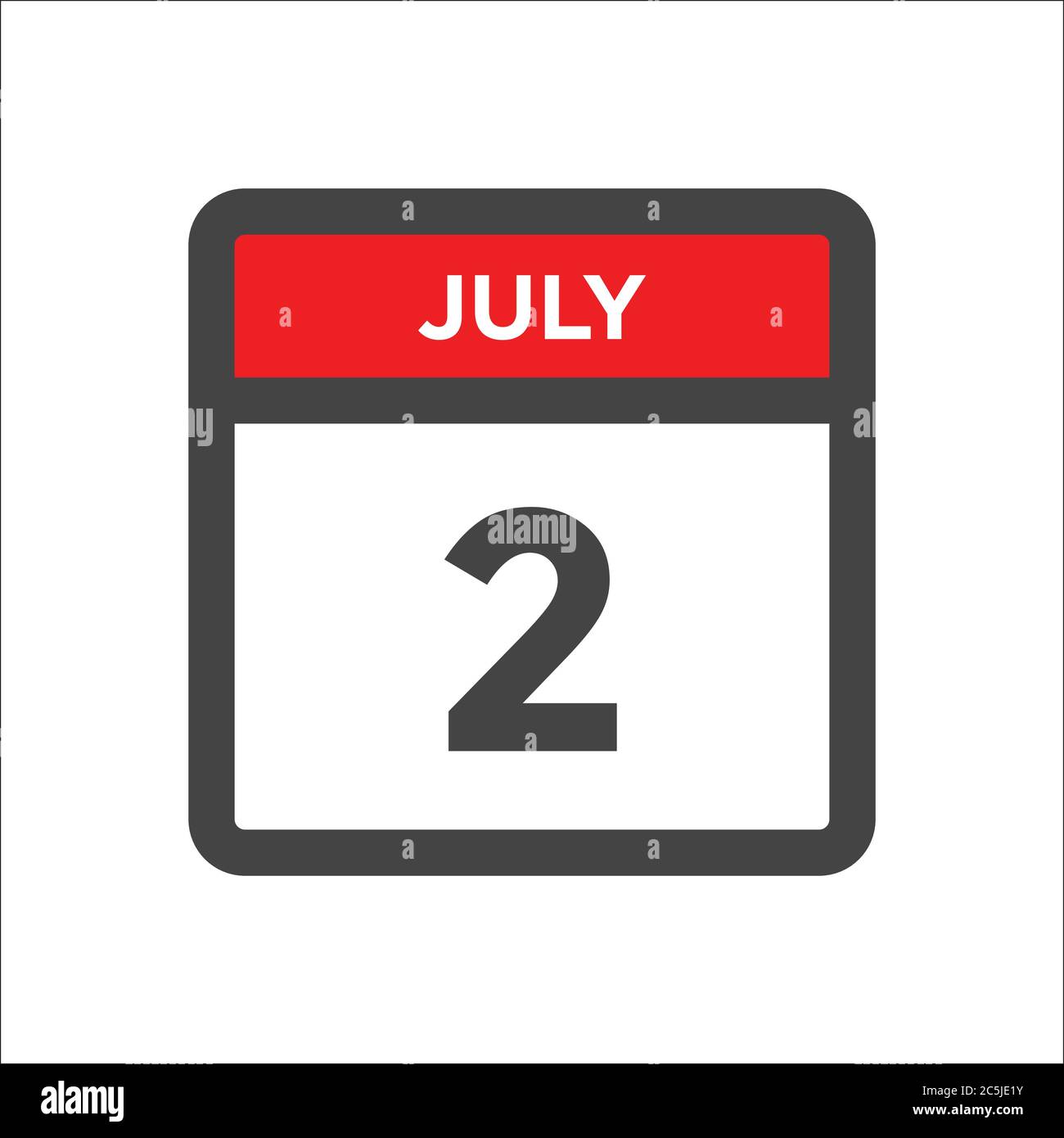 July 2 calendar icon with the day of month Stock Vector Image & Art - Alamy