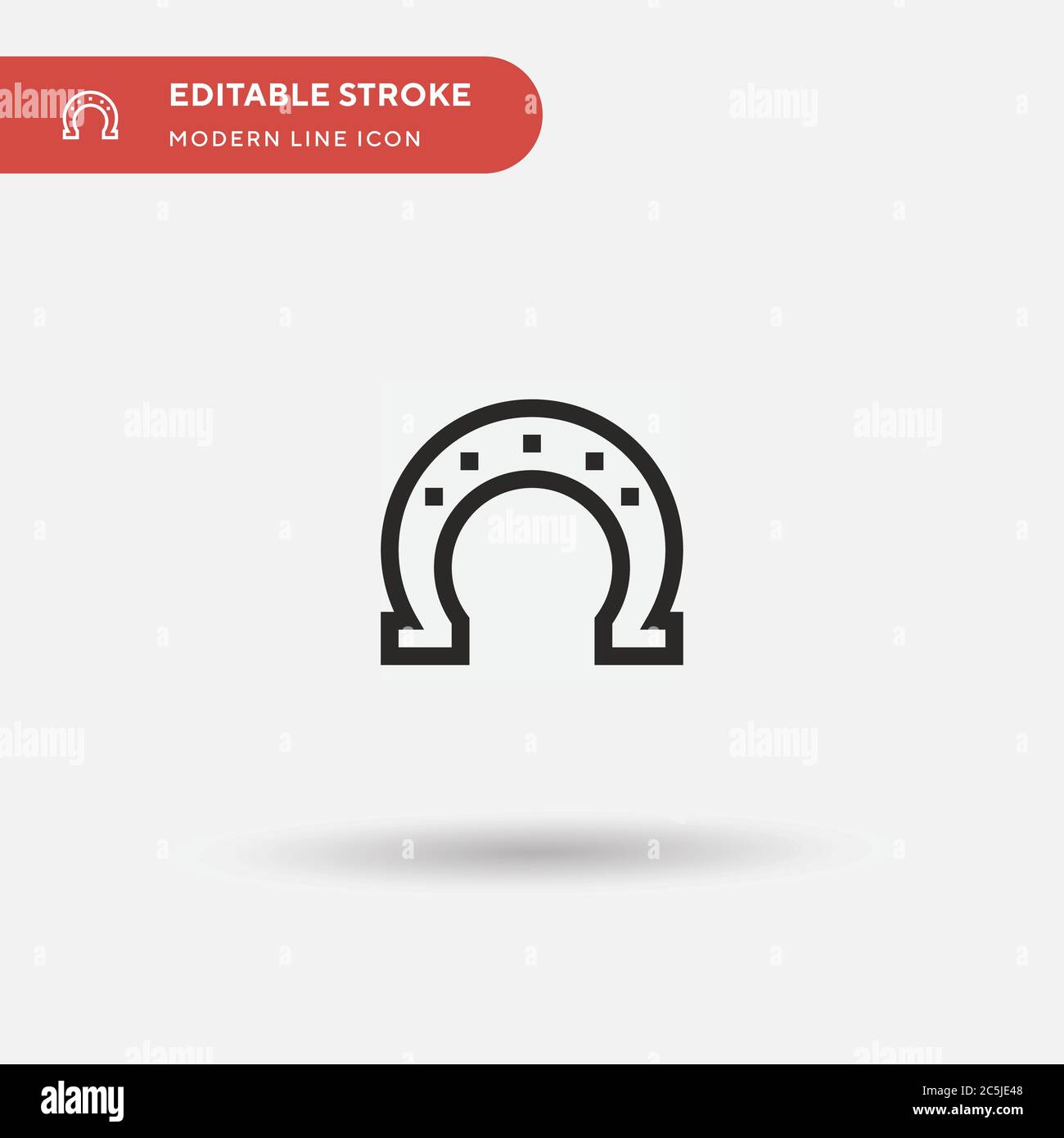 Horseshoe Simple vector icon. Illustration symbol design template for ...