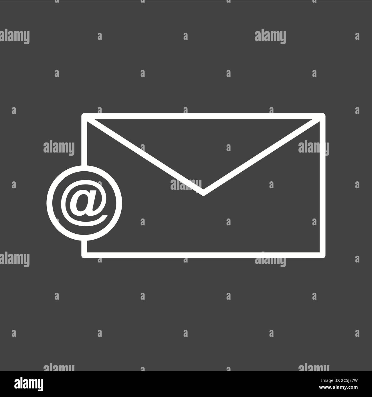 Unique Email Vector Line Icon Stock Vector Image & Art - Alamy