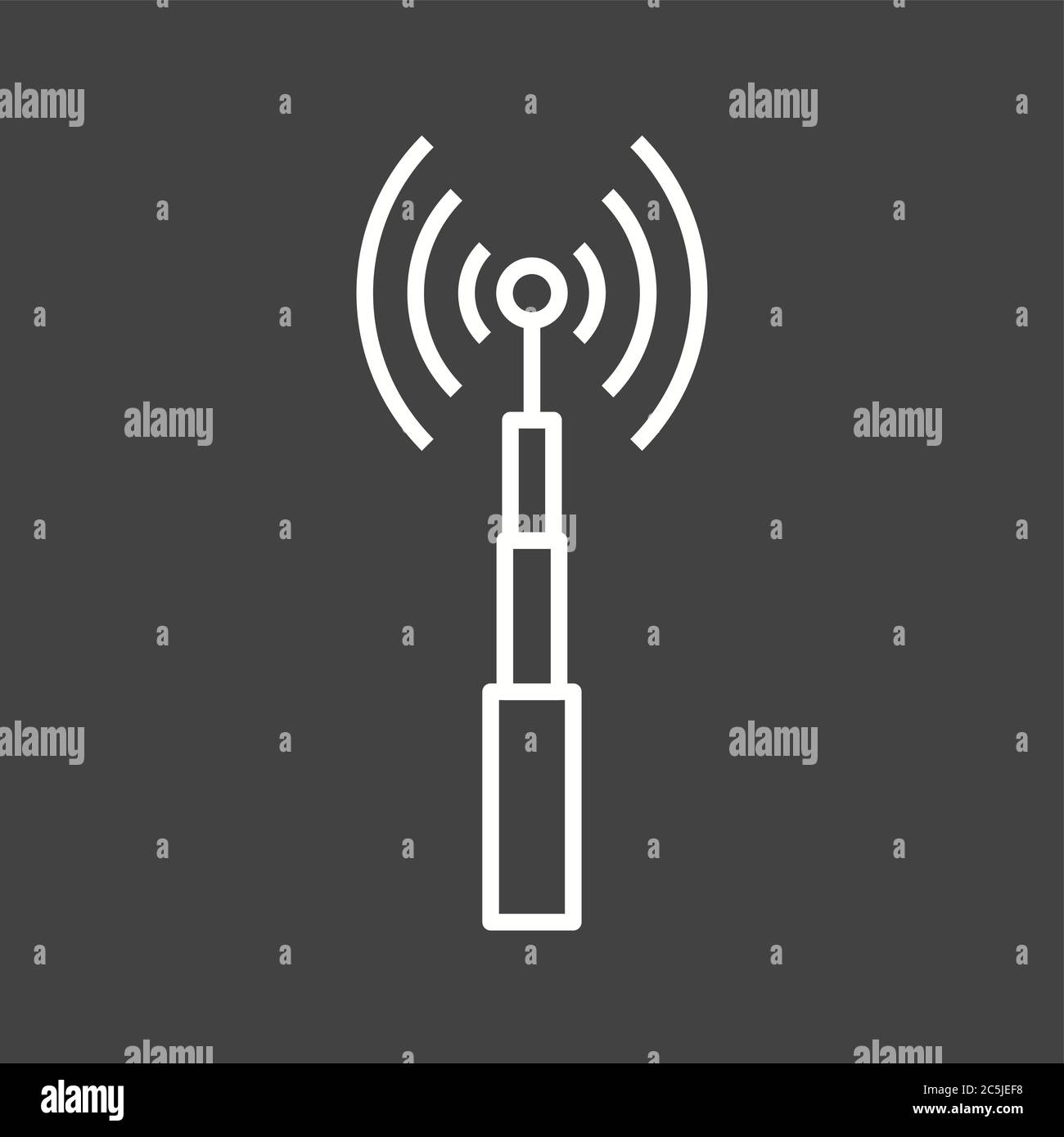 Unique Telecom Tower Vector Line Icon Stock Vector Image & Art - Alamy