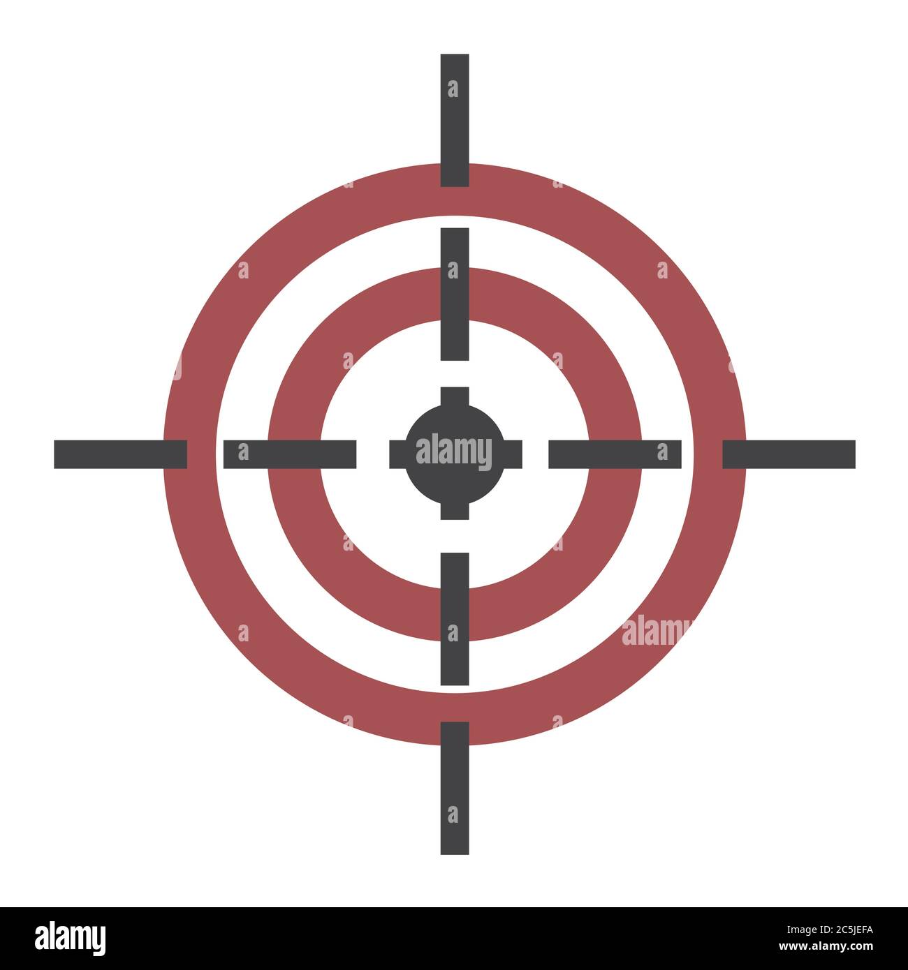 Target Icon on white background. Vector illustration in trendy flat ...