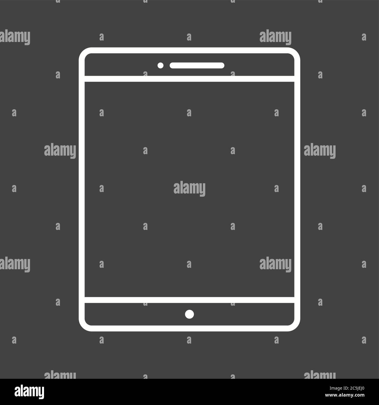 Unique Tablet Vector Line Icon Stock Vector Image & Art - Alamy