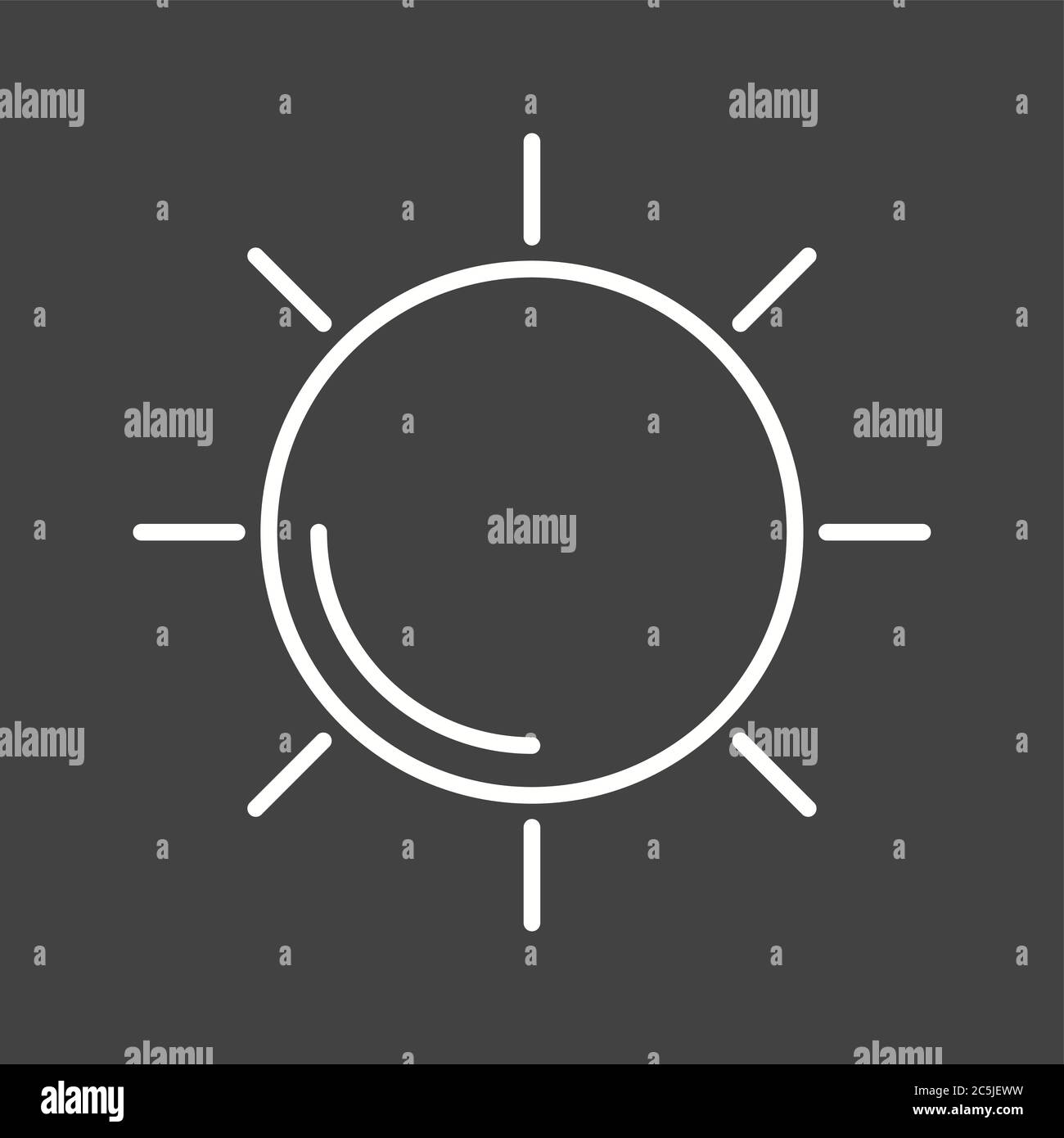 Unique Sun Vector Line Icon Stock Vector Image & Art - Alamy