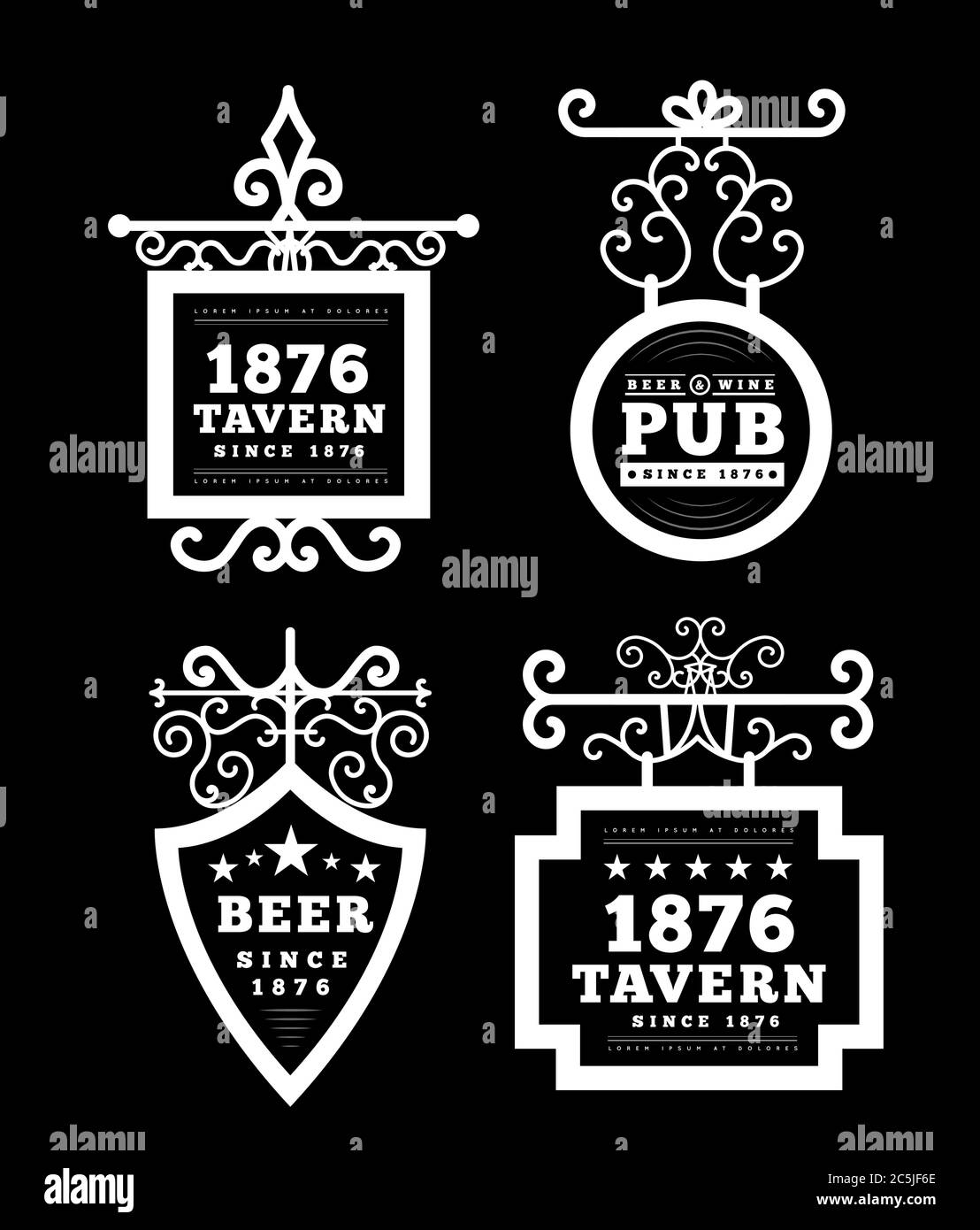 Hanging tavern sign Stock Vector Images - Alamy