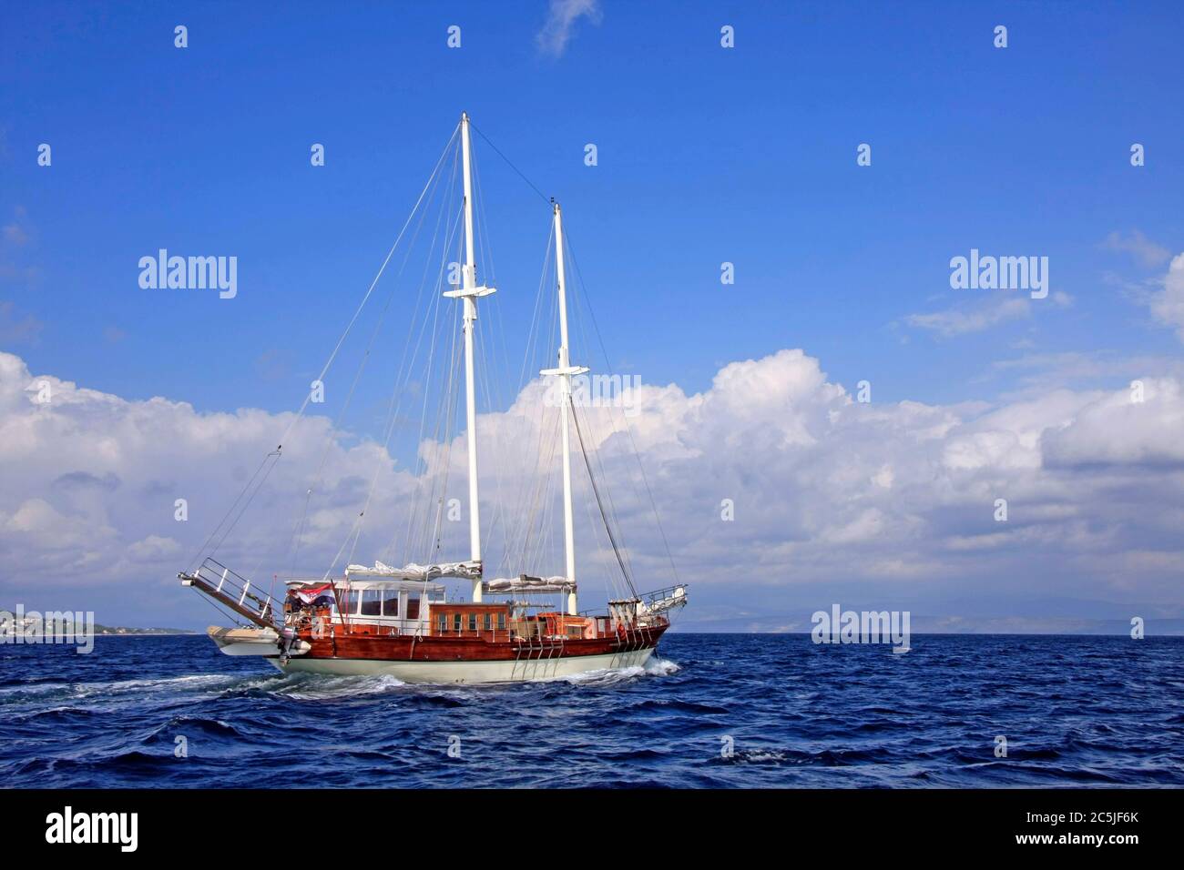 Old two mast Sailboat Stock Photo - Alamy