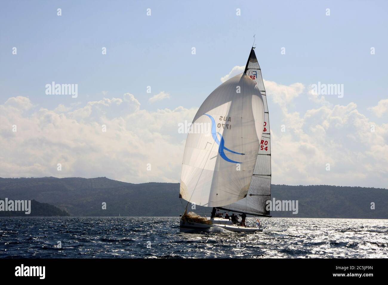 Sailboats during the regatta Split -Vis, october 2010 Stock Photo - Alamy