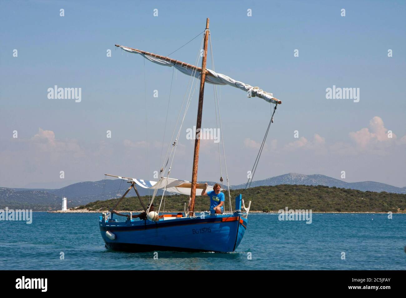 Traditional wooden sailboats during the regatta Latin Sail Stock Photo ...